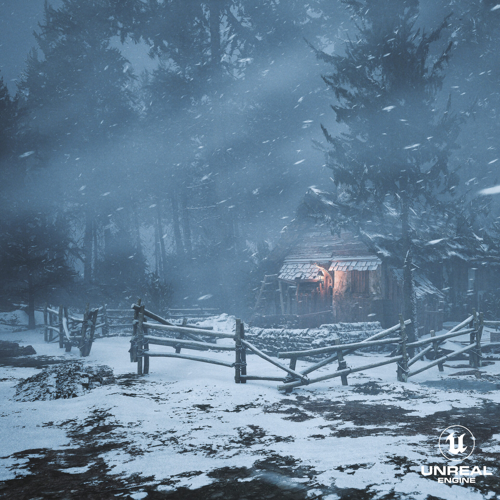 ArtStation - Winter with Sky Creator Unreal Engine 5.2 Lumen Nanite Quixel