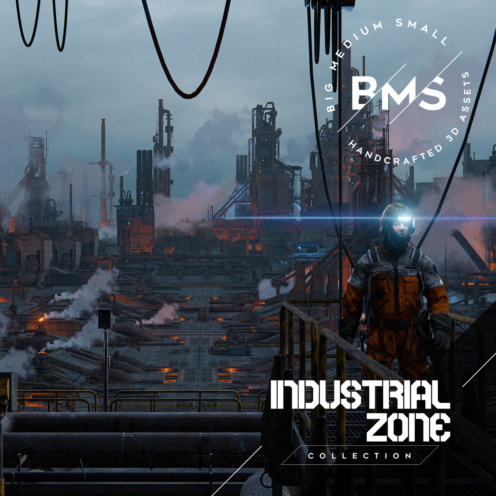 ArtStation - Big/Medium/Small Industrial Zone 3D Asset Pack