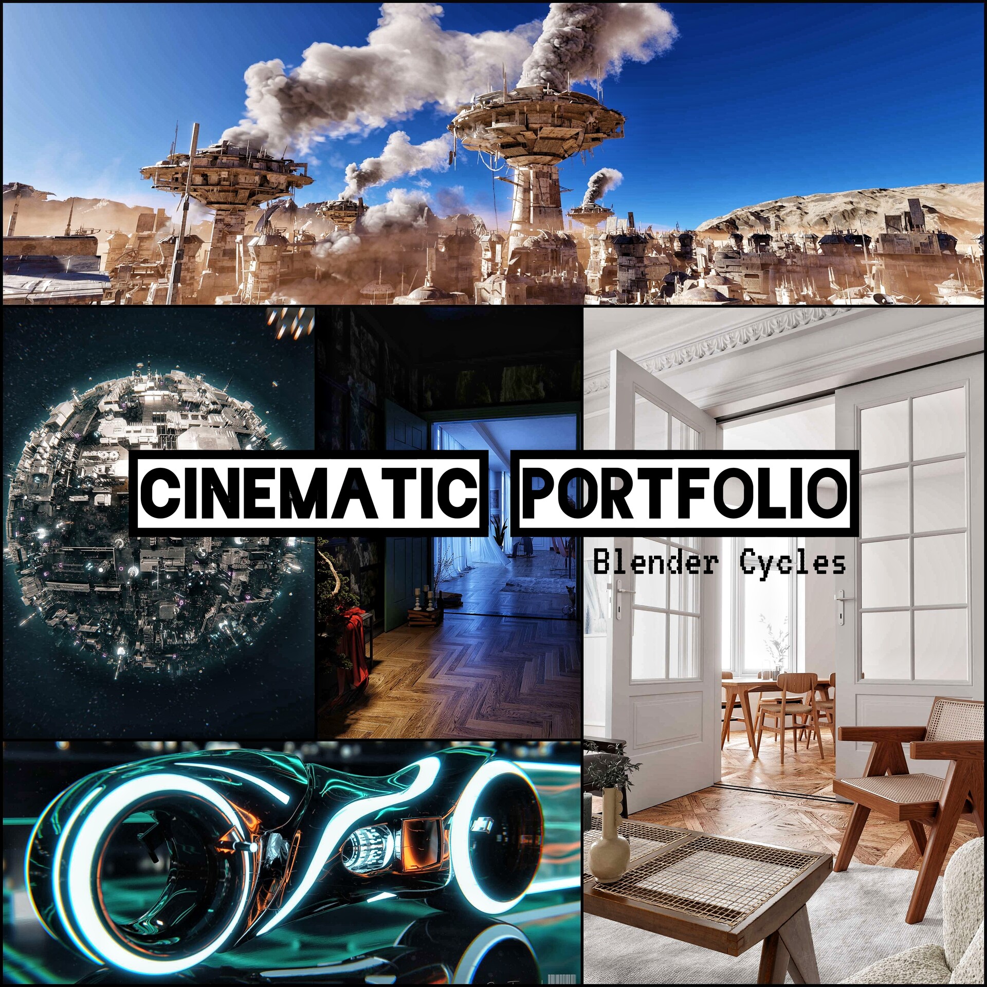 ArtStation - Cinematic Style Video-Portfolio (3D Visualizations Showreel)