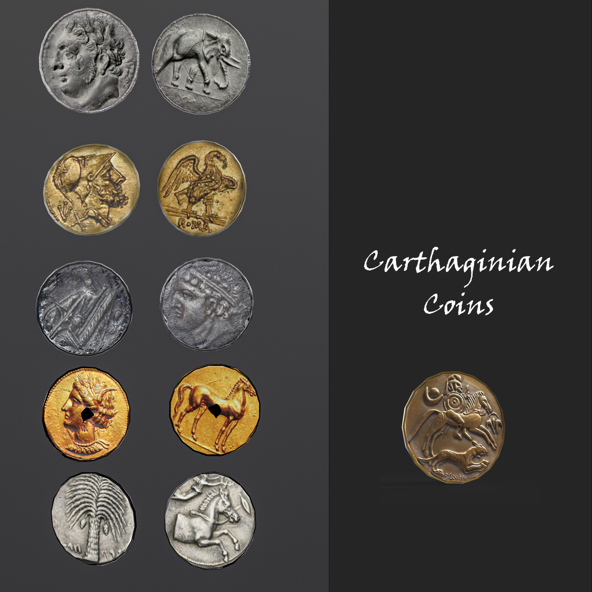 ArtStation - Carthaginian coins