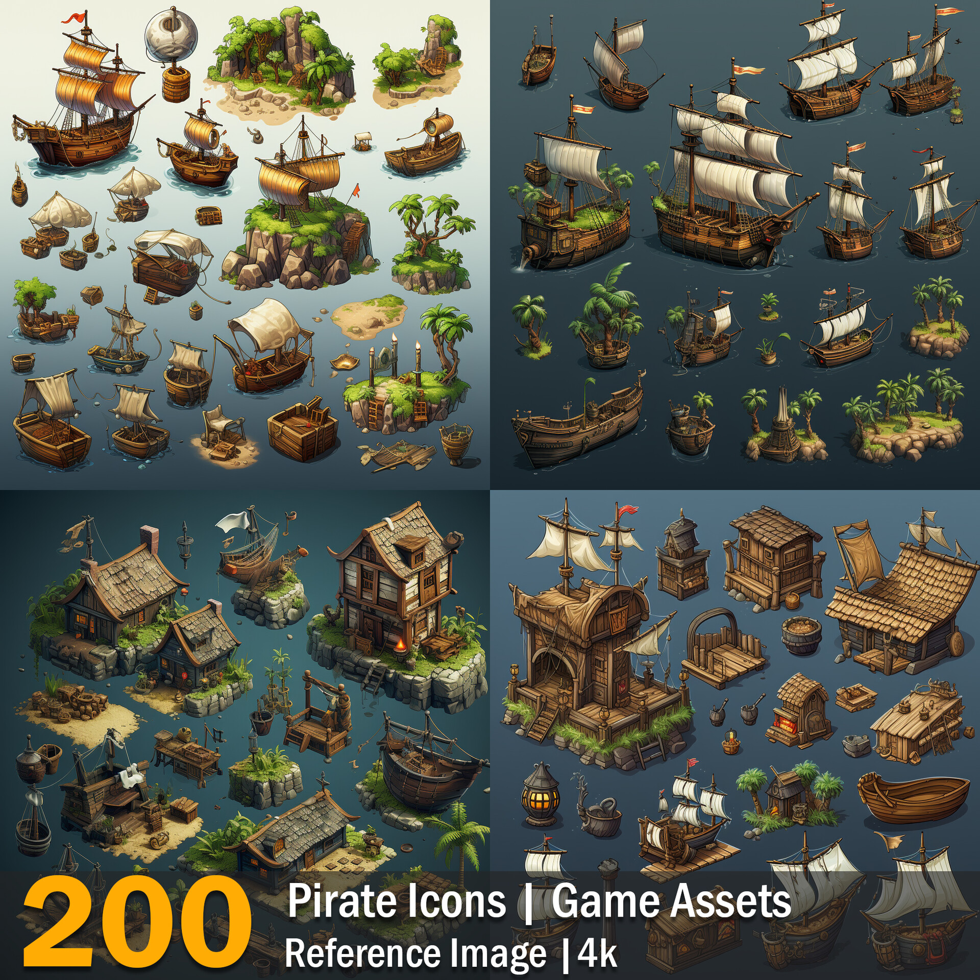 ArtStation - Pirate Icons | Game Assets | Reference Images | 4K