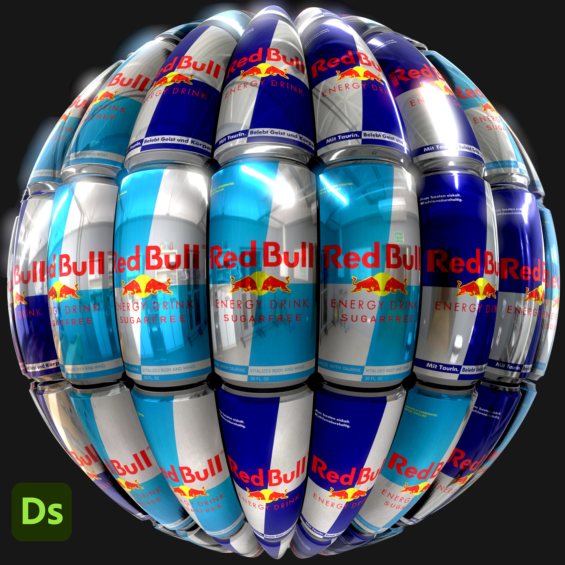 ArtStation - red bull can material