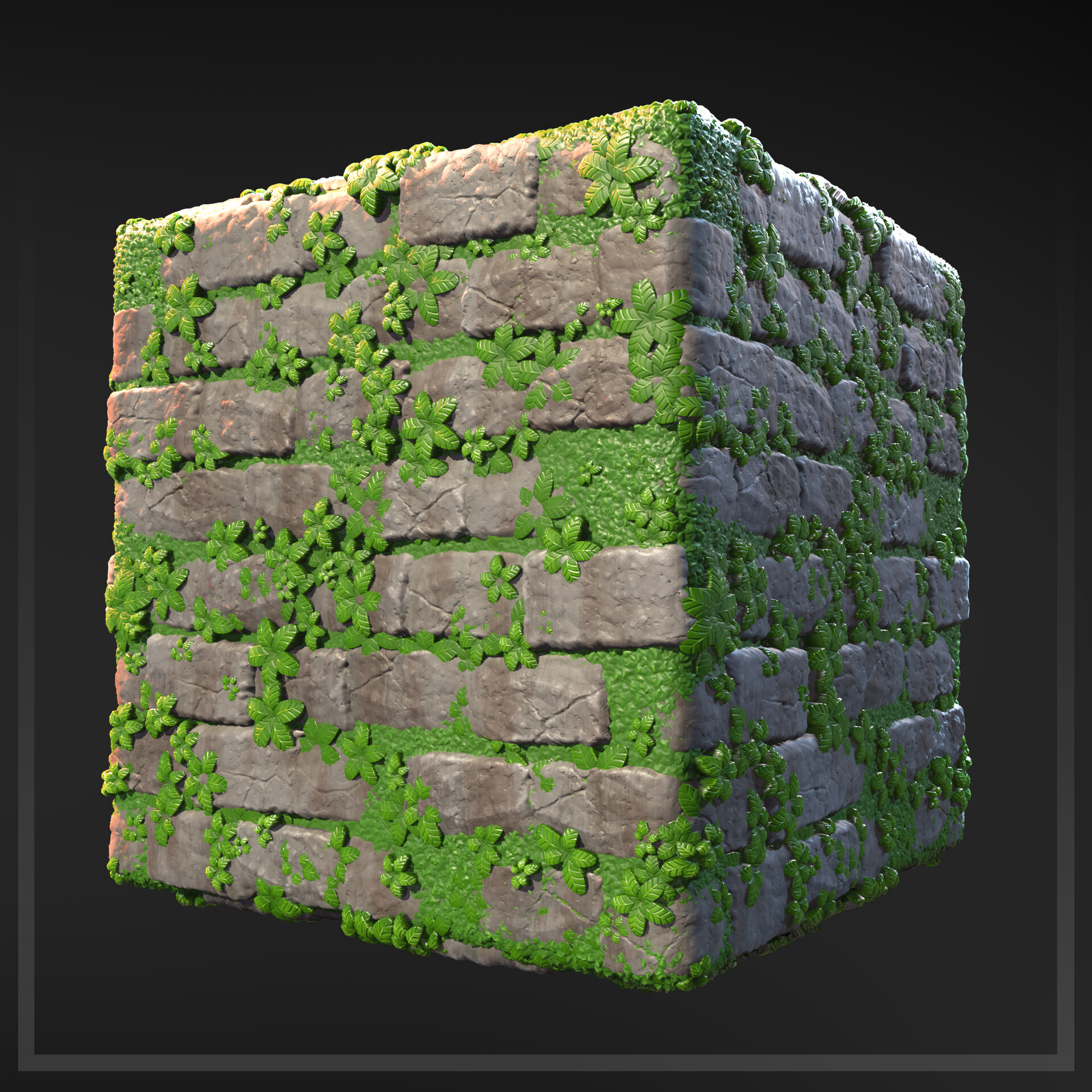 ArtStation - Procedural Mossy Bricks (Substance Designer Only)