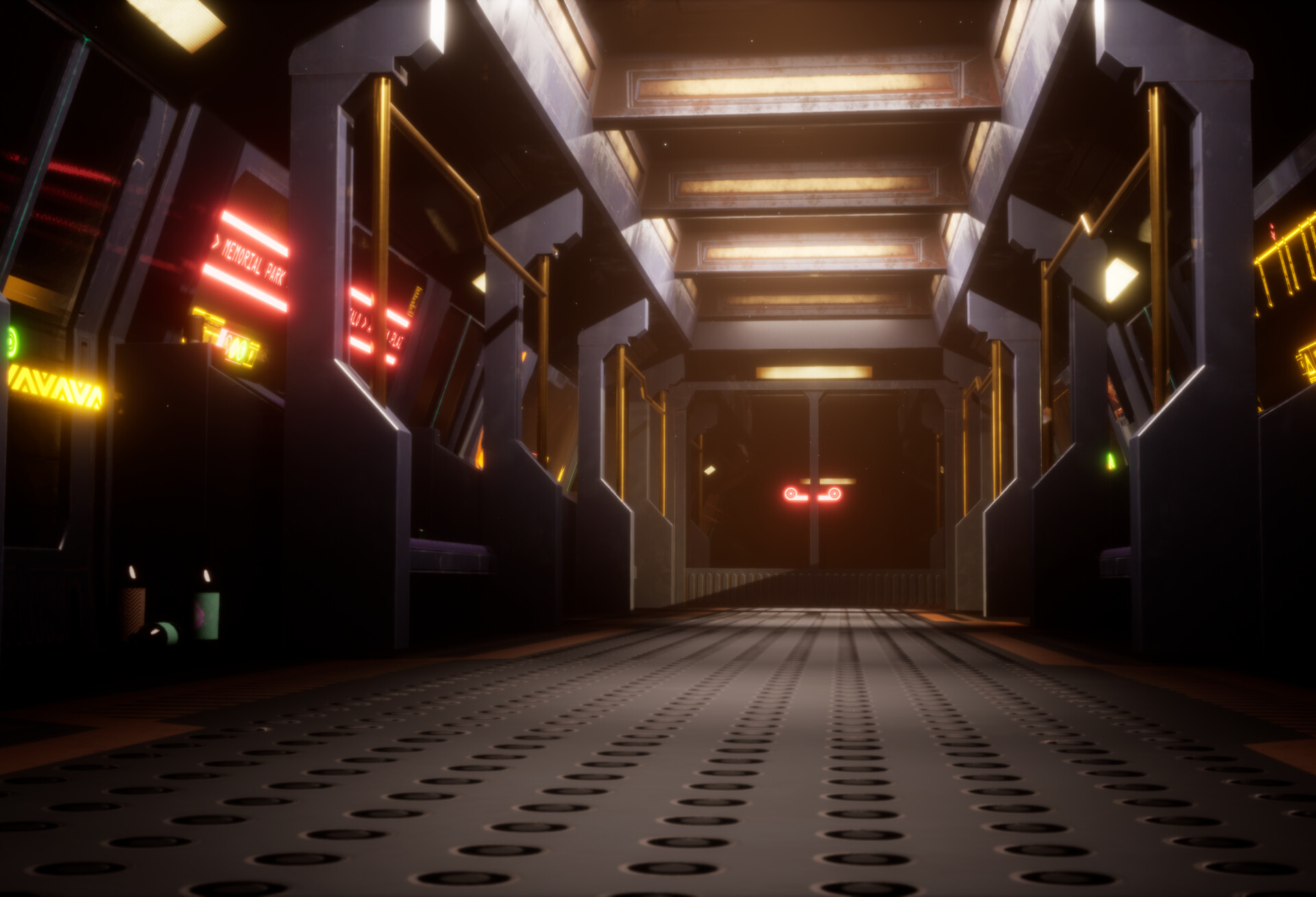 ArtStation - Cyberpunk Train Interior