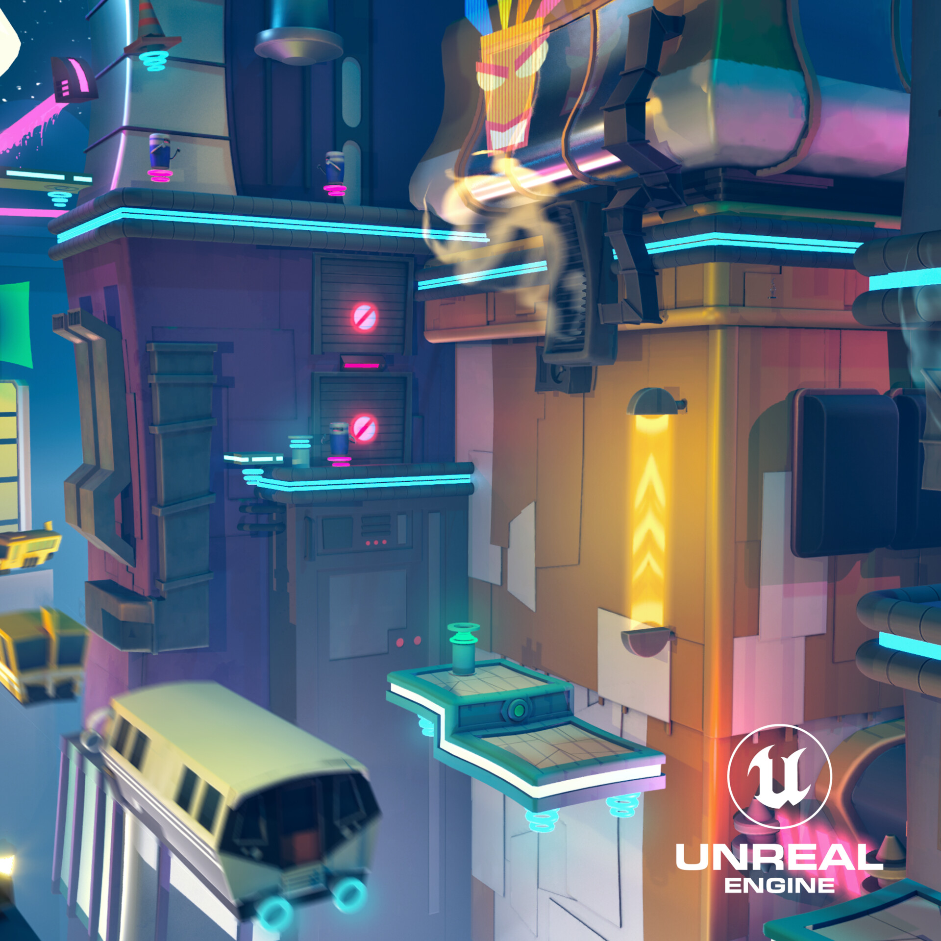 ArtStation - Crash Bandicoot 4 - City Environment (Based on Concept)