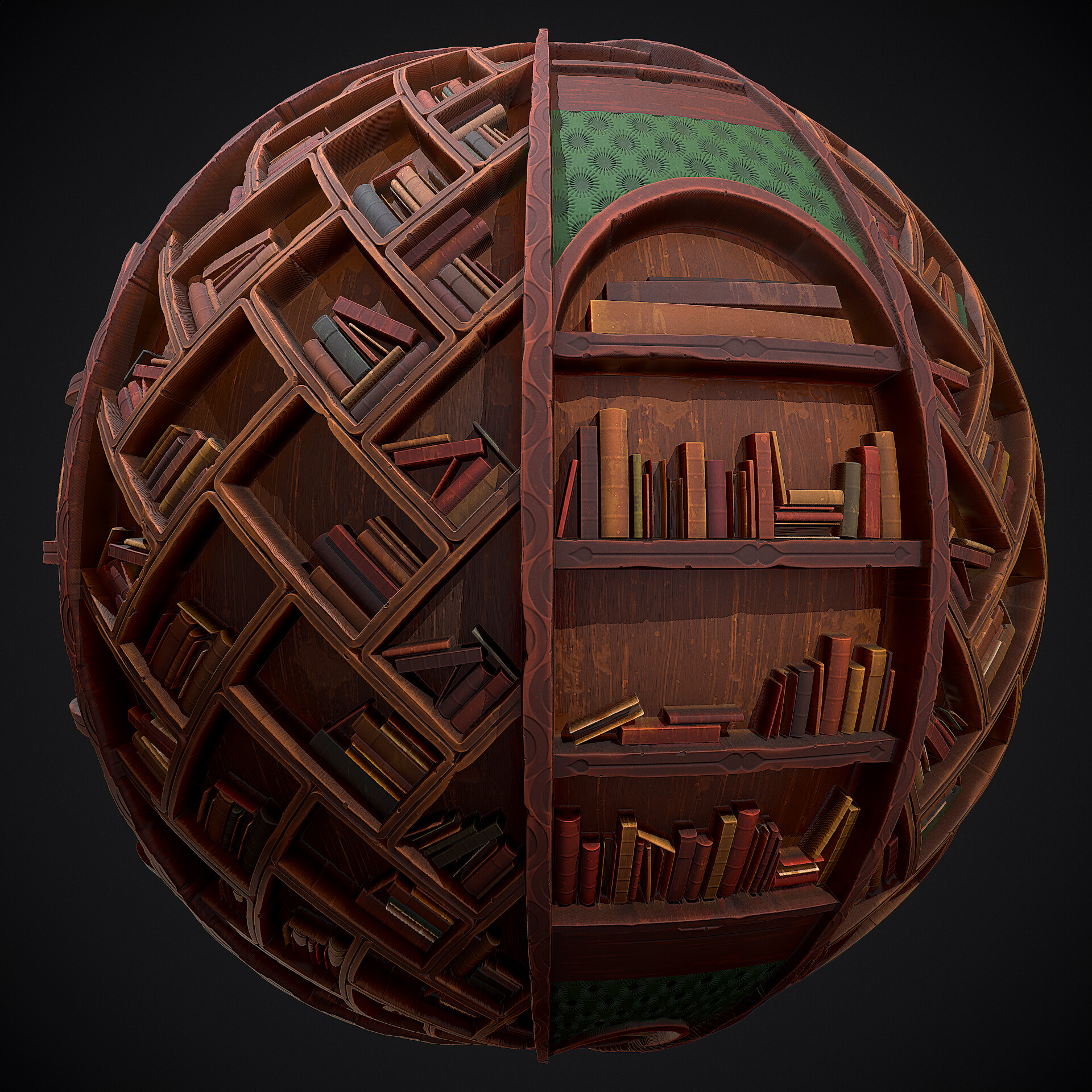 ArtStation - Stylized Bookshelf Material 01