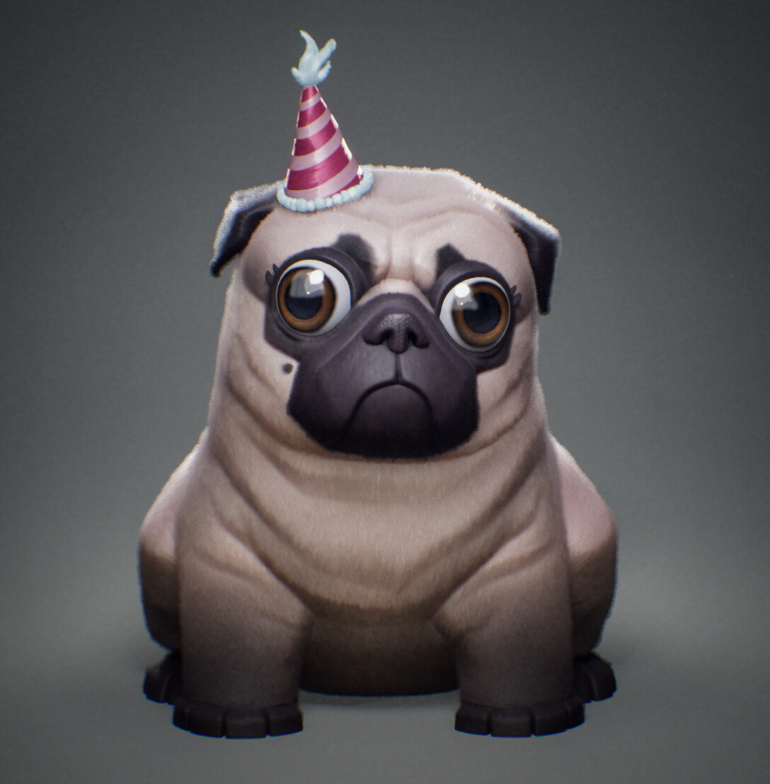 ArtStation - Birthday Pug