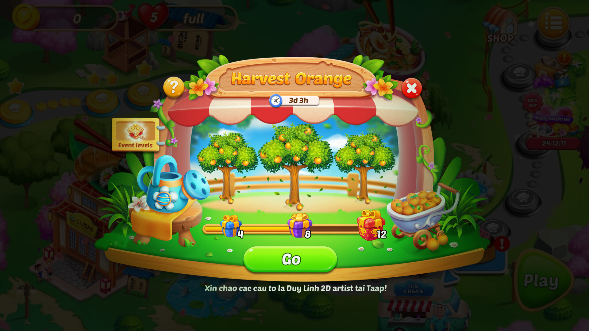 ArtStation - Game UI - Harvest Orange Game Event