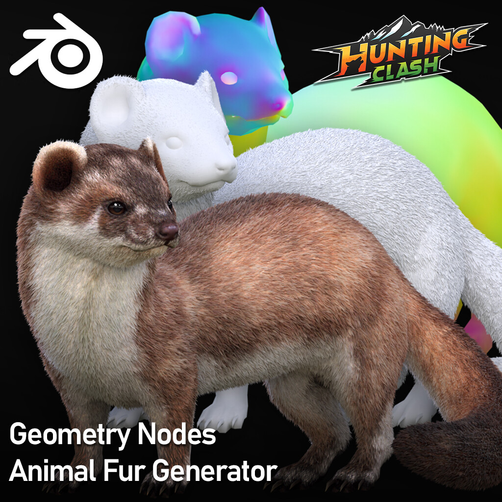 ArtStation - Geometry Nodes Animal Fur Generator