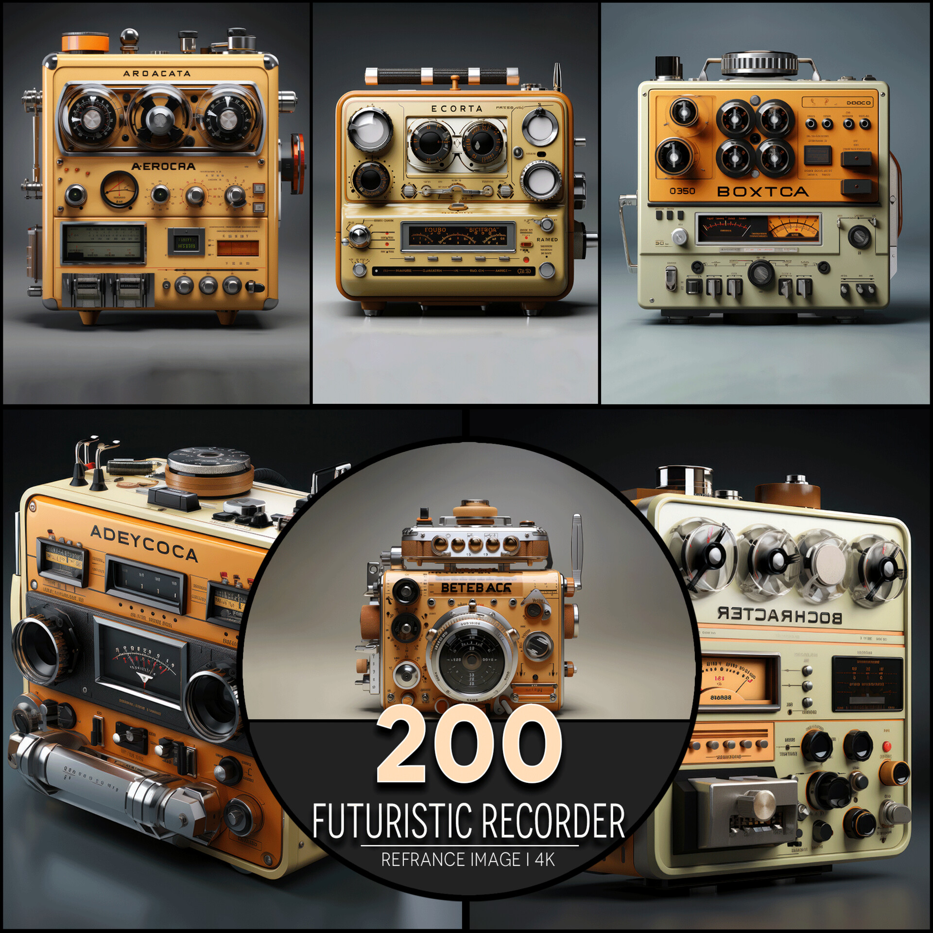 Pixel Ref - Futuristic Recorder 4K Reference/Concept Images