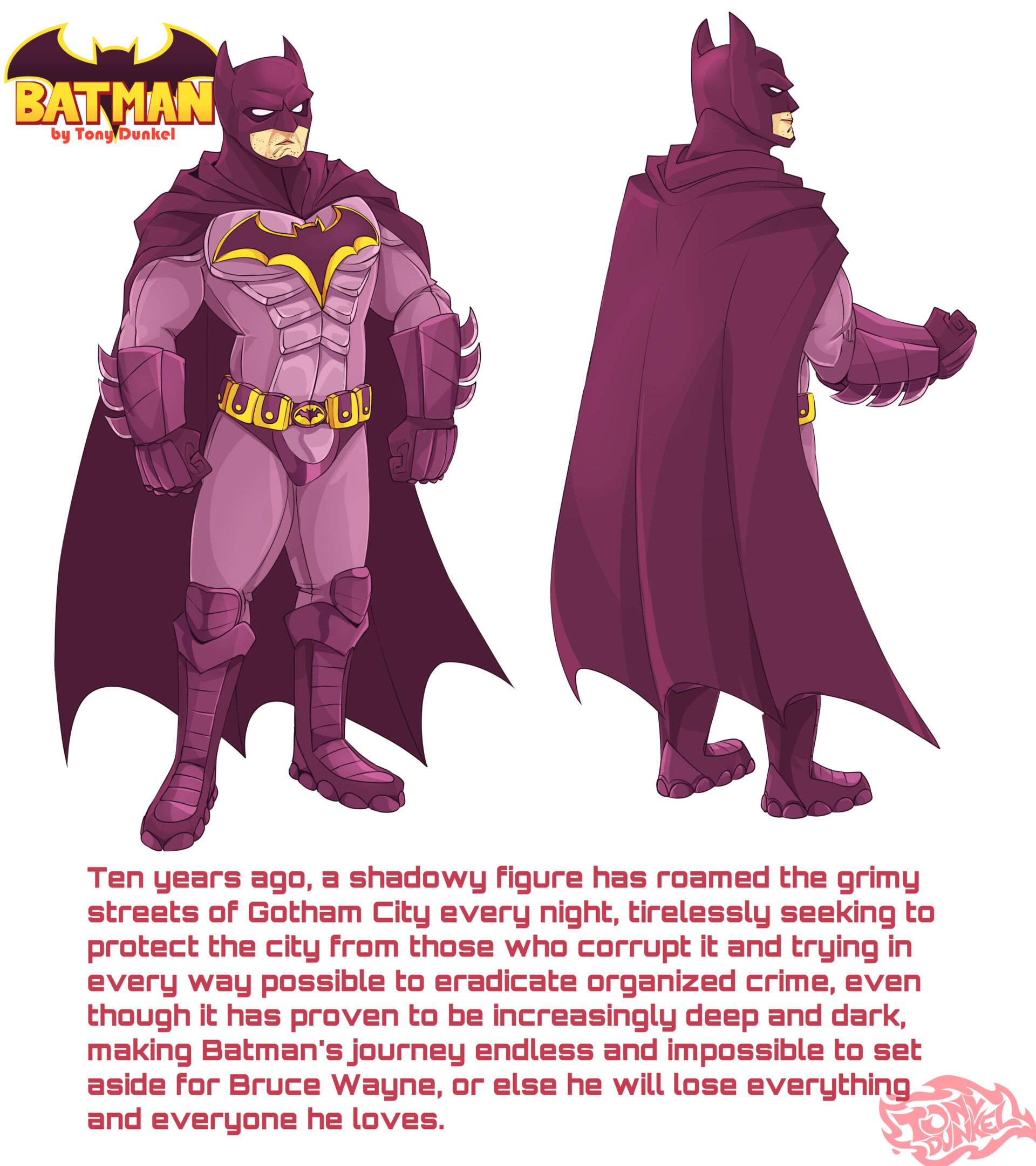 ArtStation - Batman - Character Sheet by Tony Dunkel