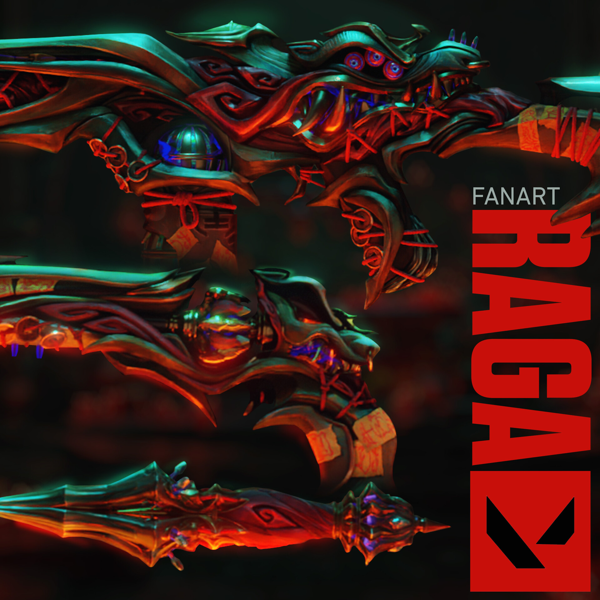 ArtStation - RAGA - Valorant Fan Art Weapon Skin