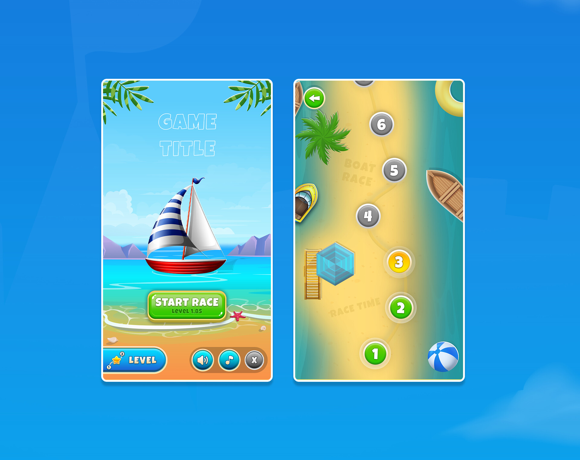 ArtStation - Boat Race Gem Design: Racing game