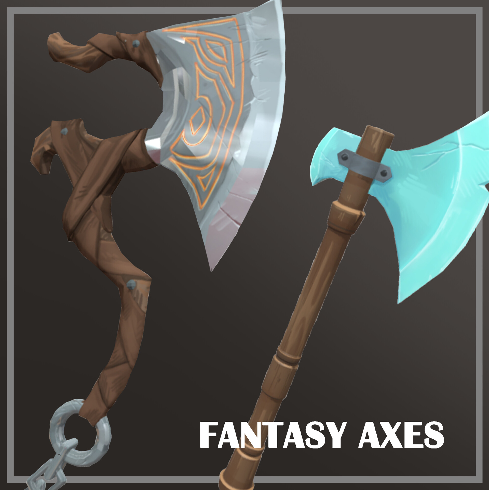 ArtStation - fatasy axe | 1st year game artist assignment