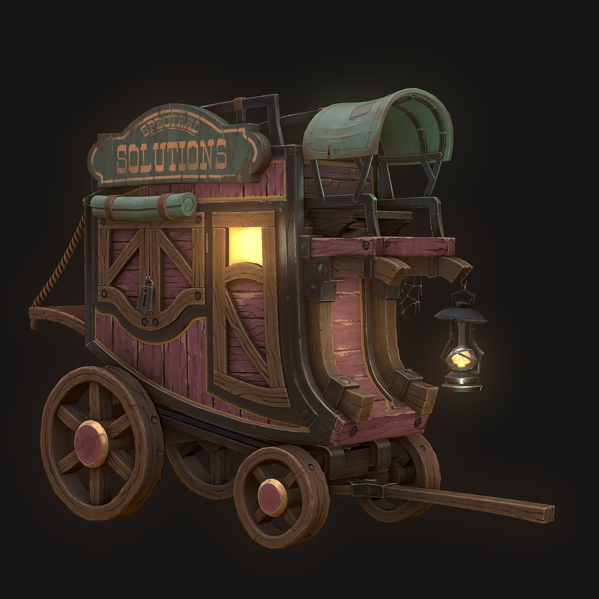 ArtStation - Stylized Wagon Prop Modeling (Snakeoil Potionmaster by ...