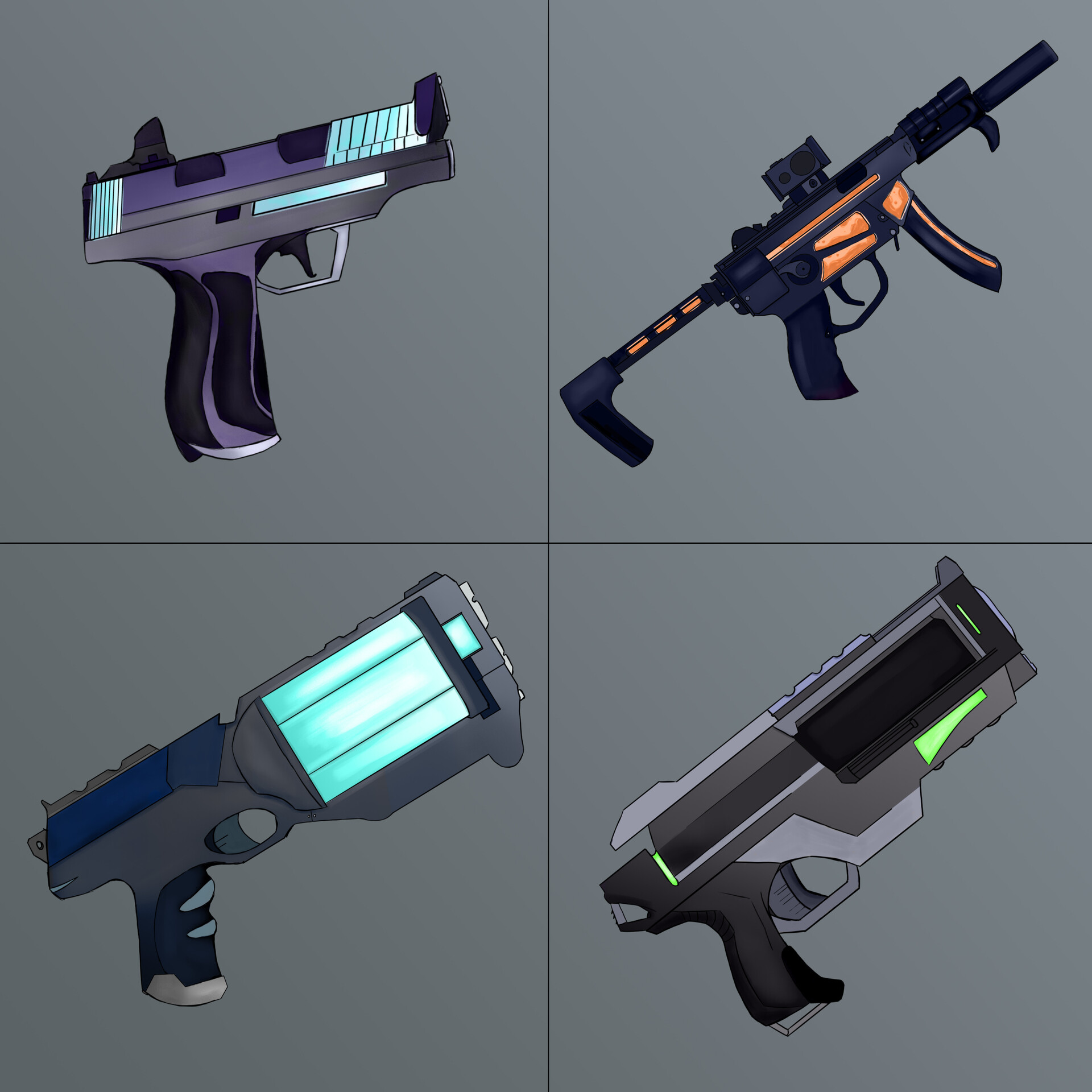 ArtStation - Sci-Fi Guns