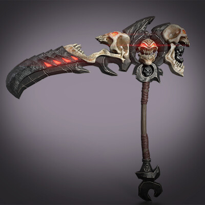 ArtStation - Stylized Skull Scythe