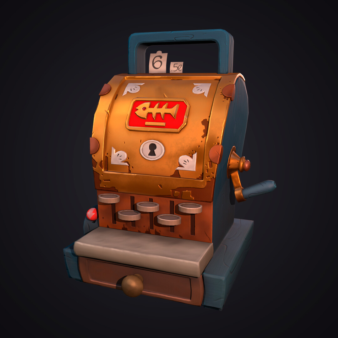 ArtStation - Stylized Cash Register - Game Ready