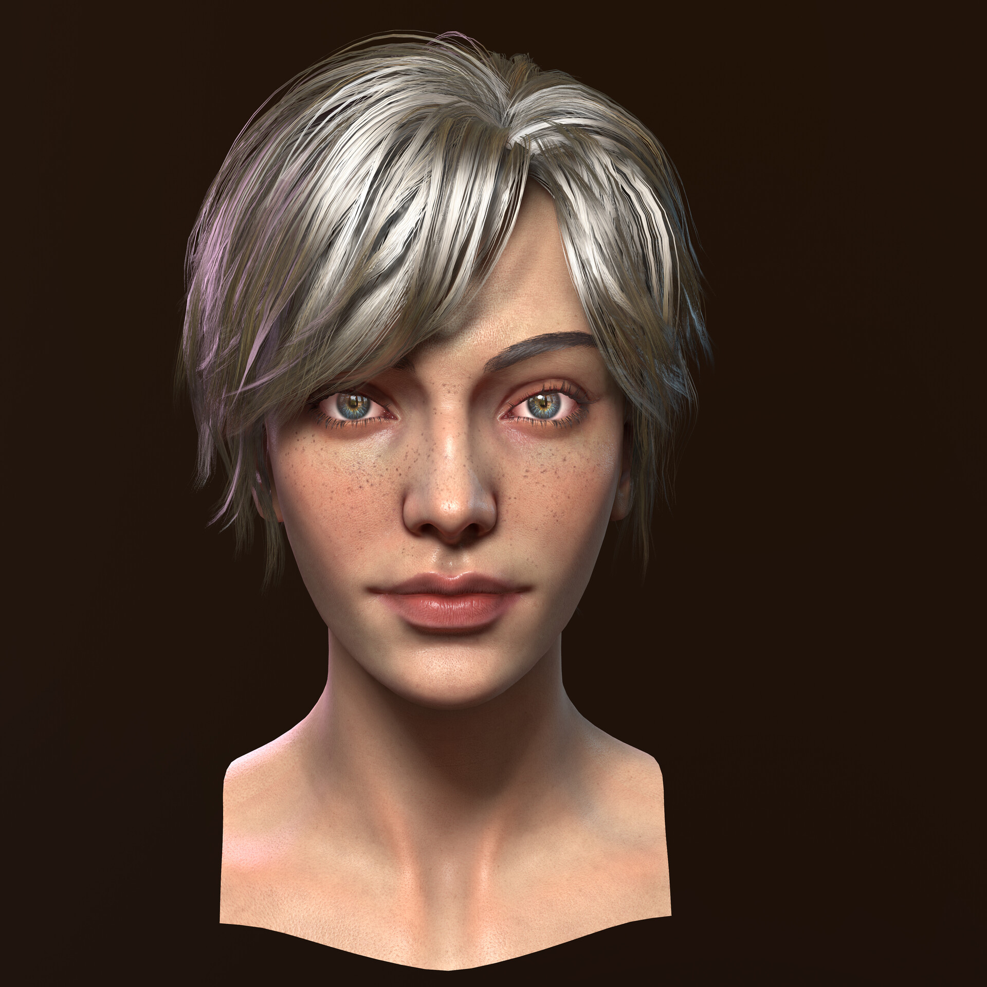 ArtStation - Head shot exercise，study