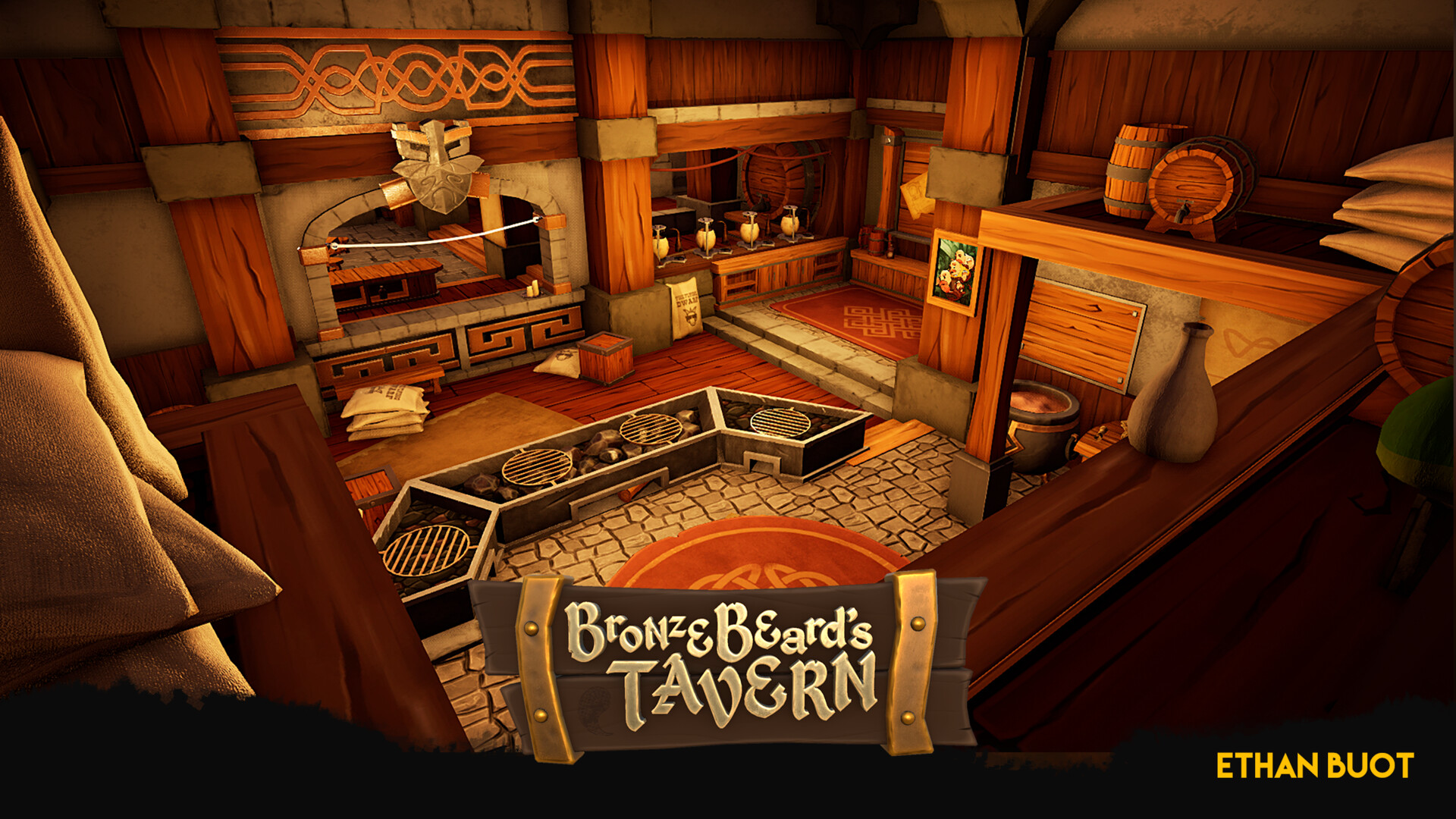 ArtStation - Tavern Interior - BronzeBeard's Tavern