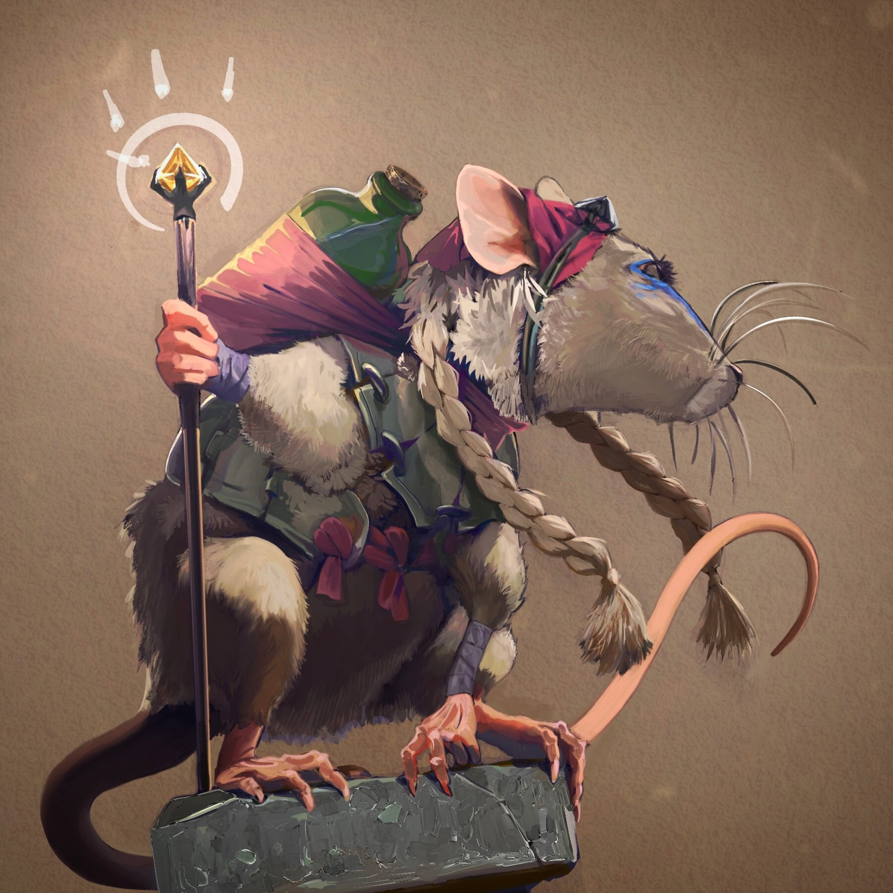 ArtStation - Evelyn Lancepaw, Rat Wizard