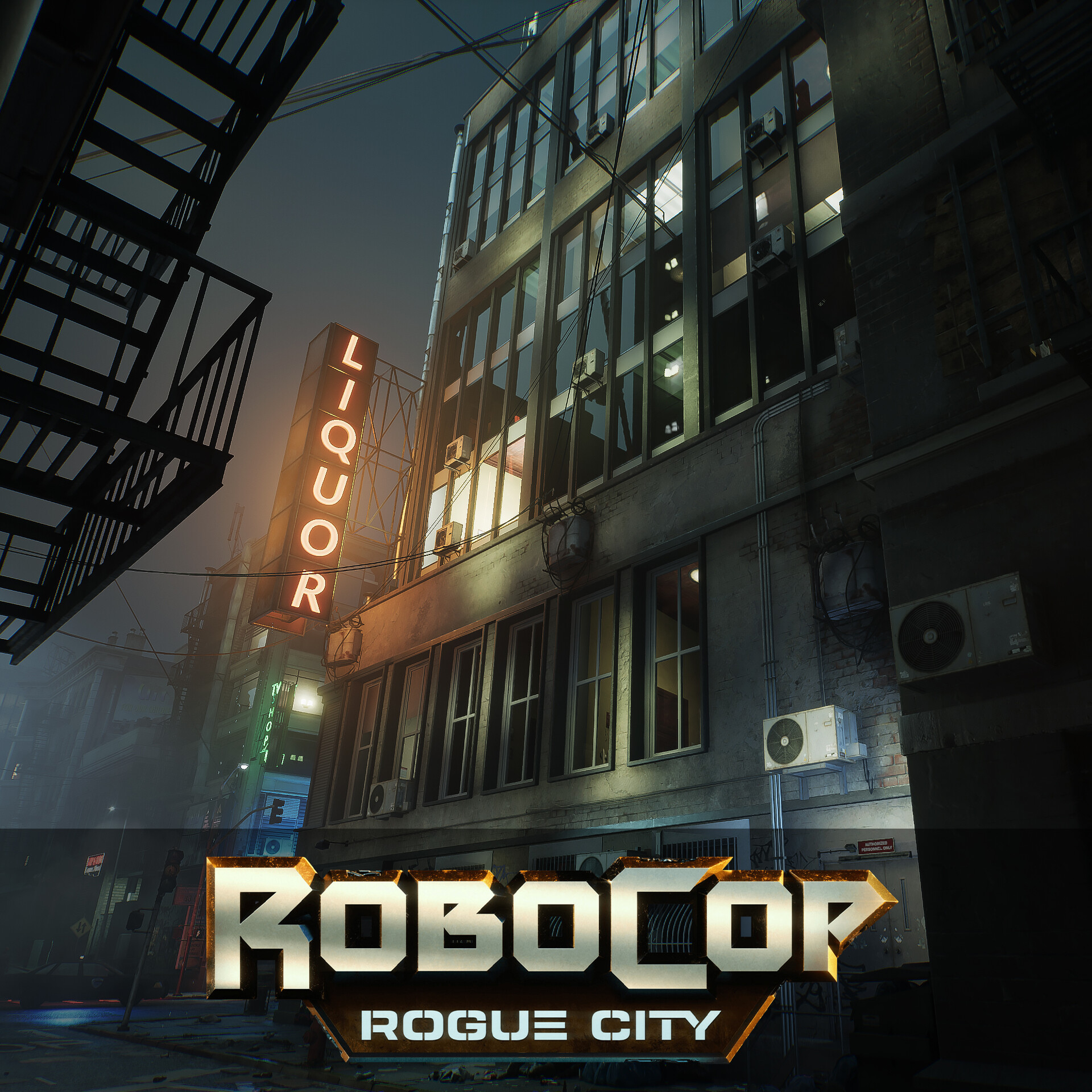 ArtStation - Robocop Rogue City - TV Station Street