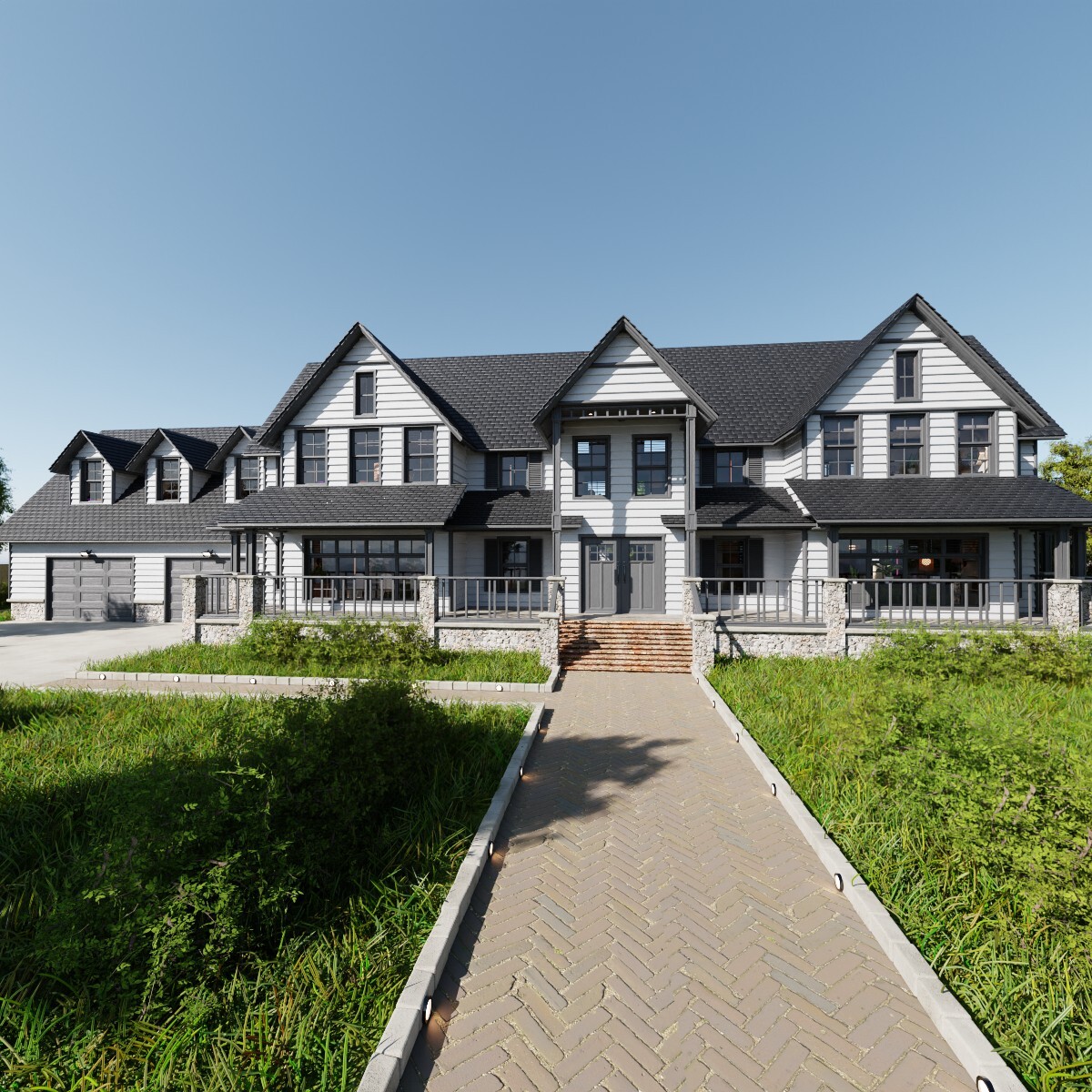 ArtStation - Modular Classic Style American House 19