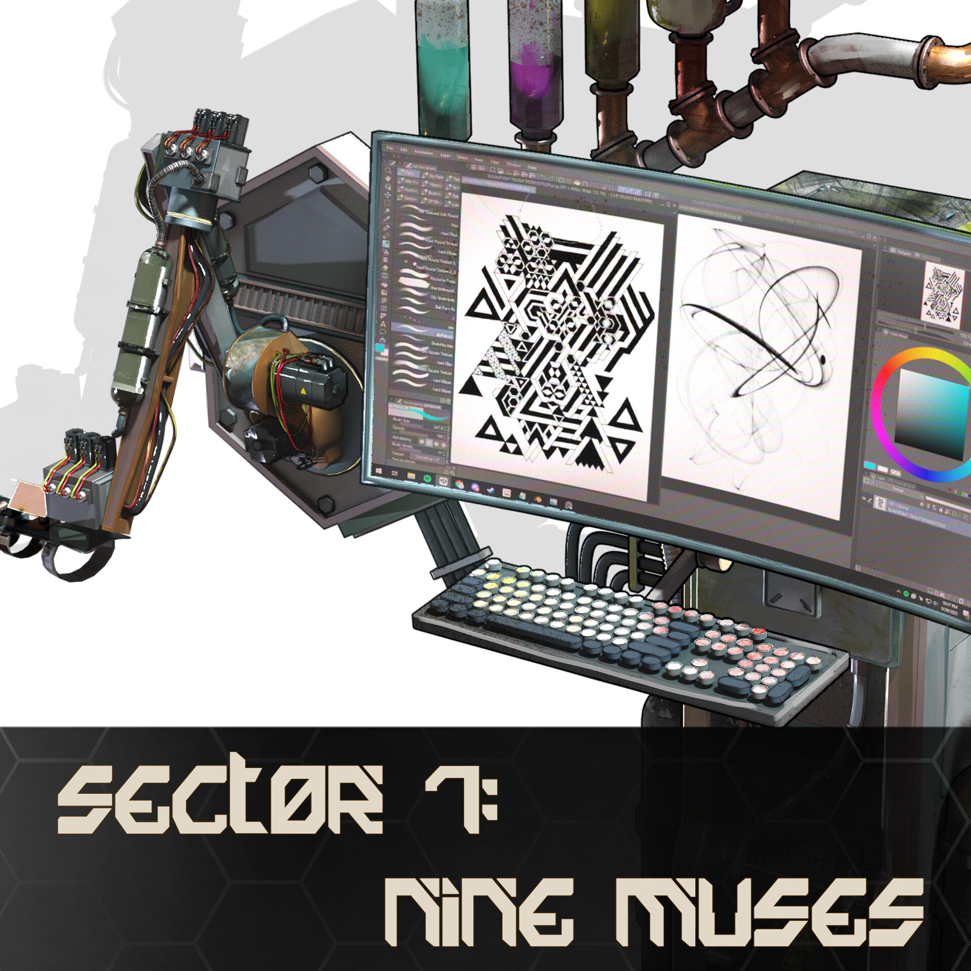 ArtStation - Sector 7: Nine Muses Main Props