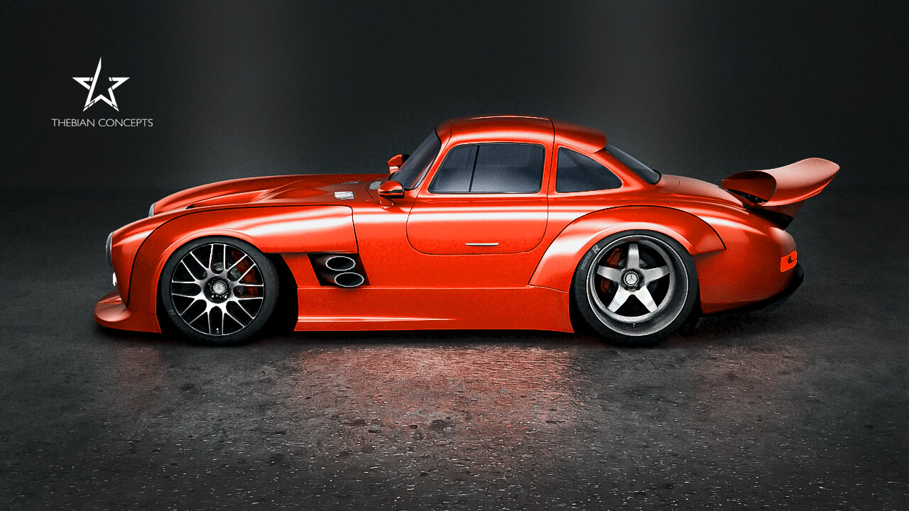 ArtStation - MERCEDES 300SL BODY KIT DESIGN