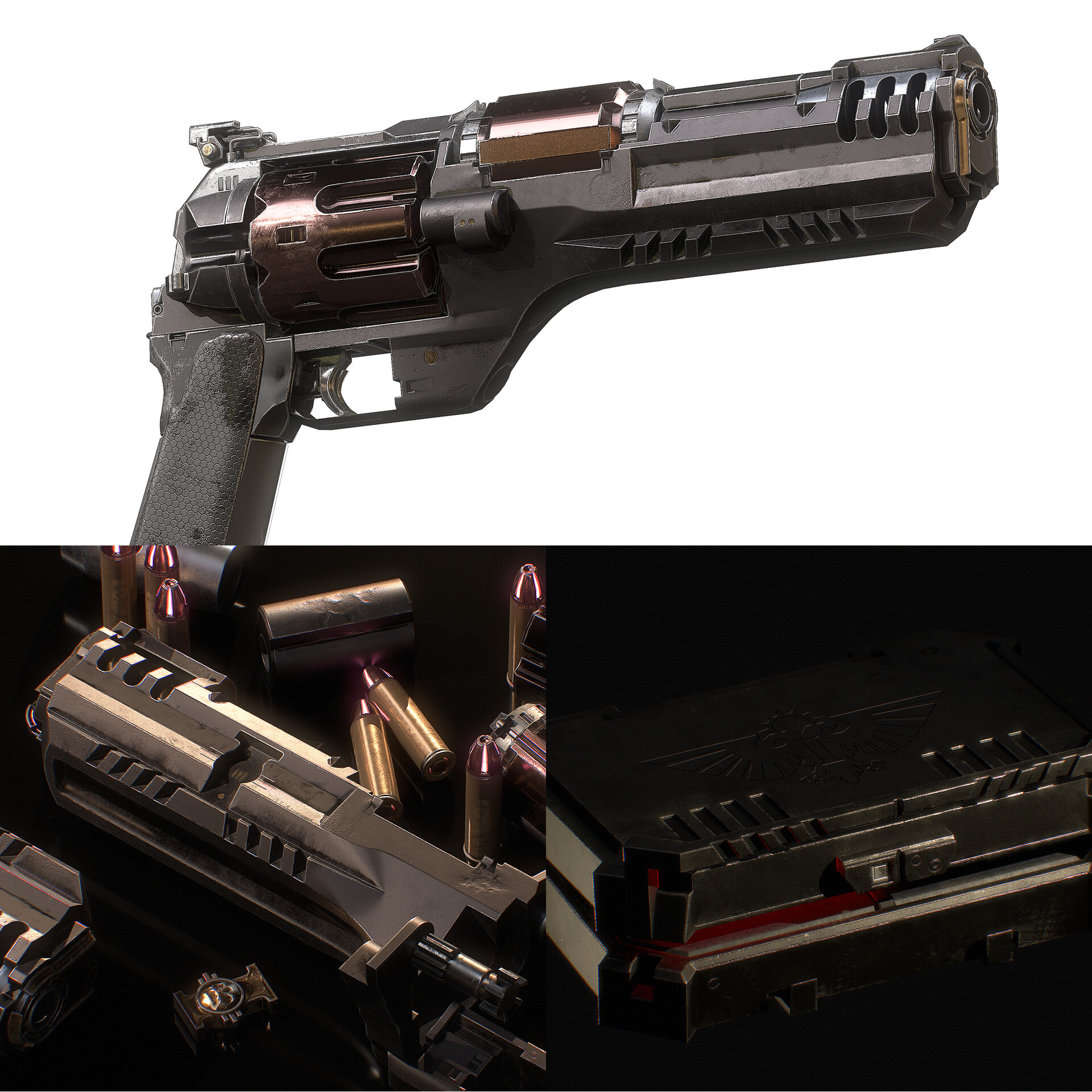 ArtStation - Master crafted revolver Hellhound .600