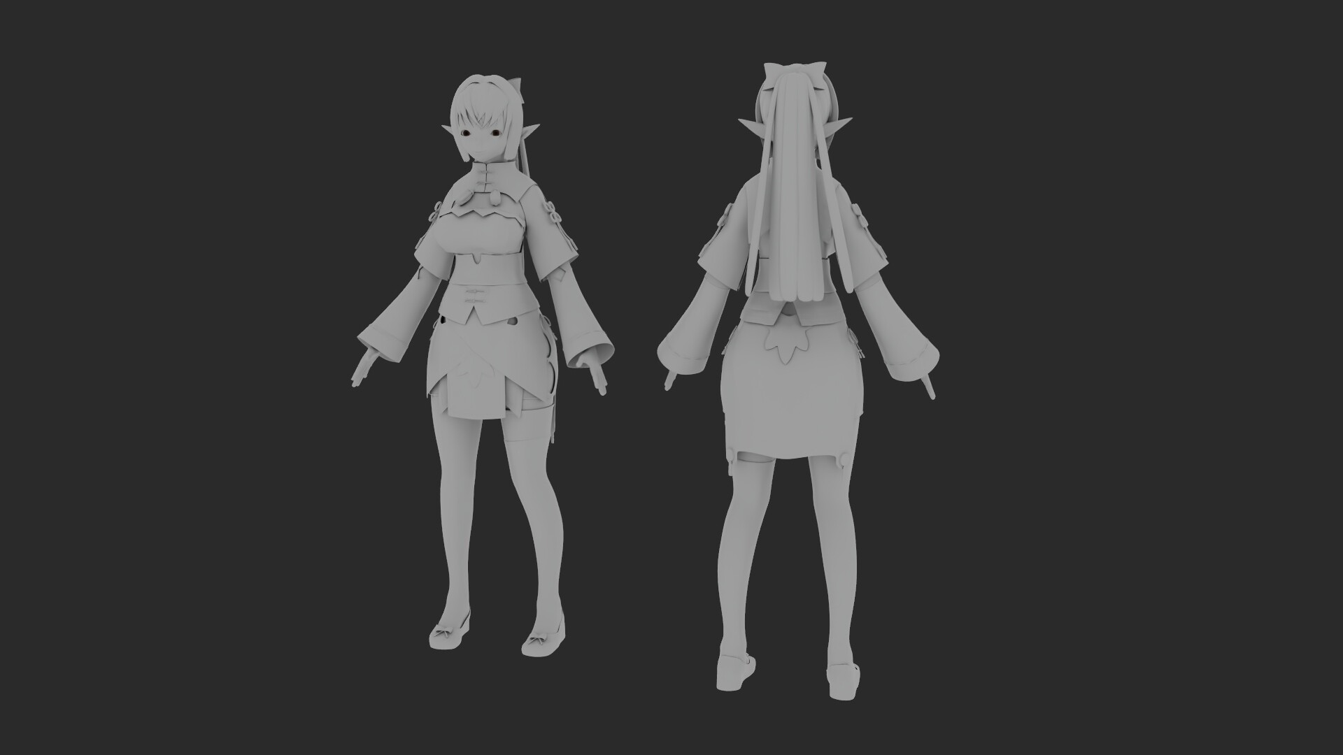 ArtStation - Vtuber Shiranui Flare 3D Model