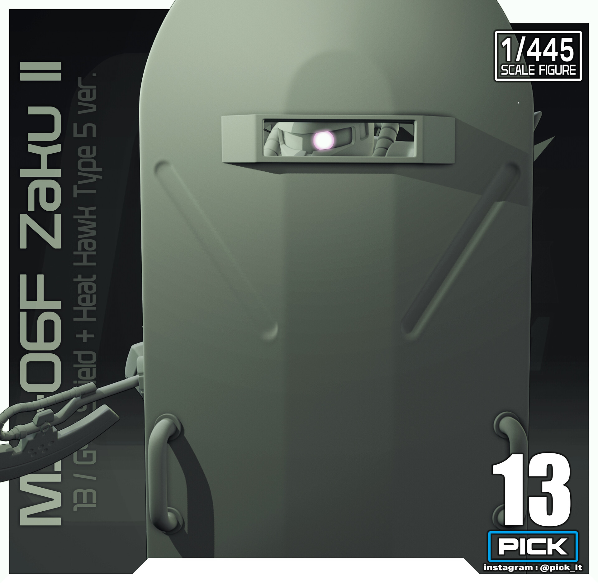 ArtStation - 13/ MS-06F Zaku II G40Shield+HeatHawk ver. / 3D Resin ...