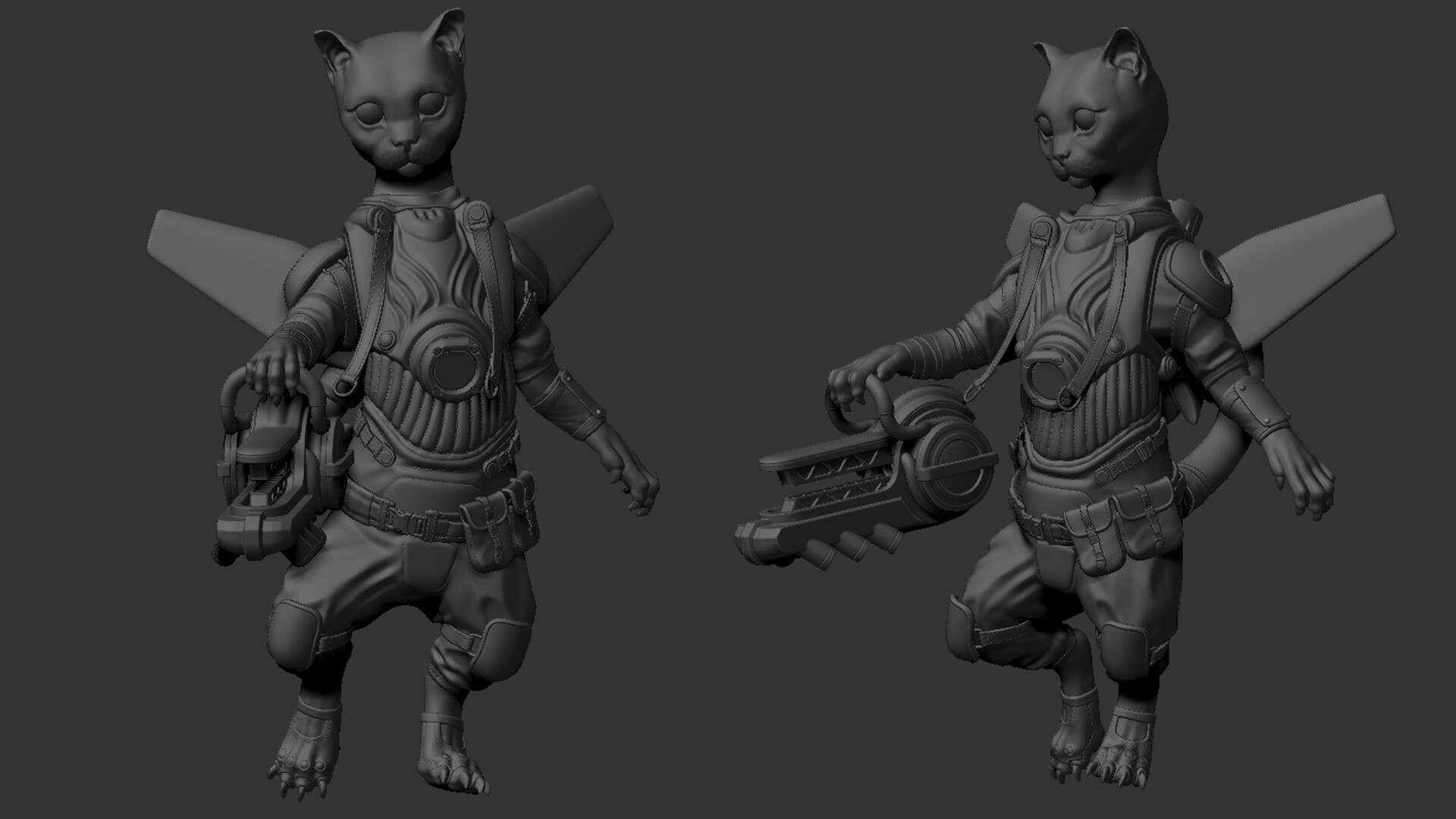 ArtStation - Space Cat Concept - WIP