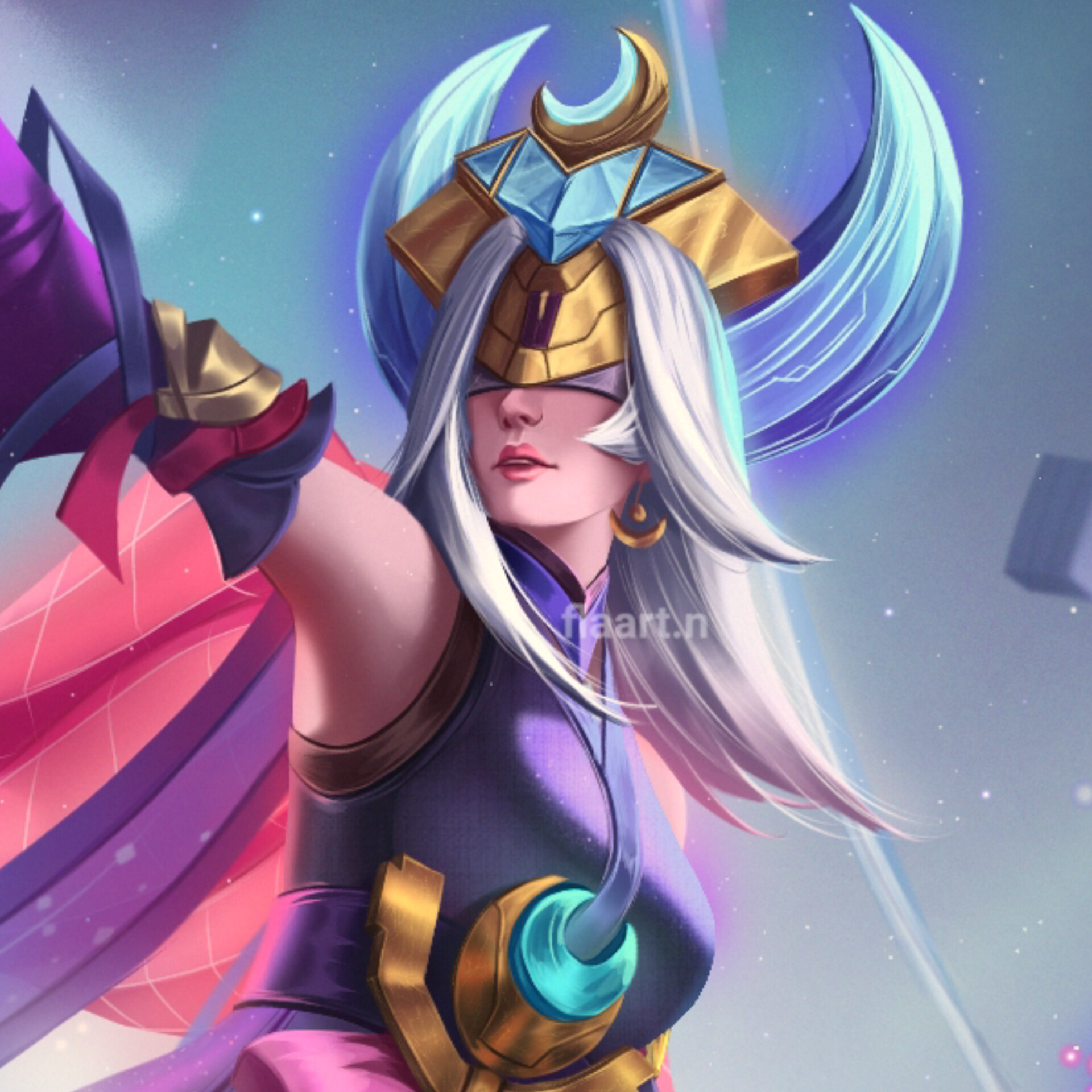 ArtStation - Pharsa - Neon Shingetsu Epic Skin Fanart