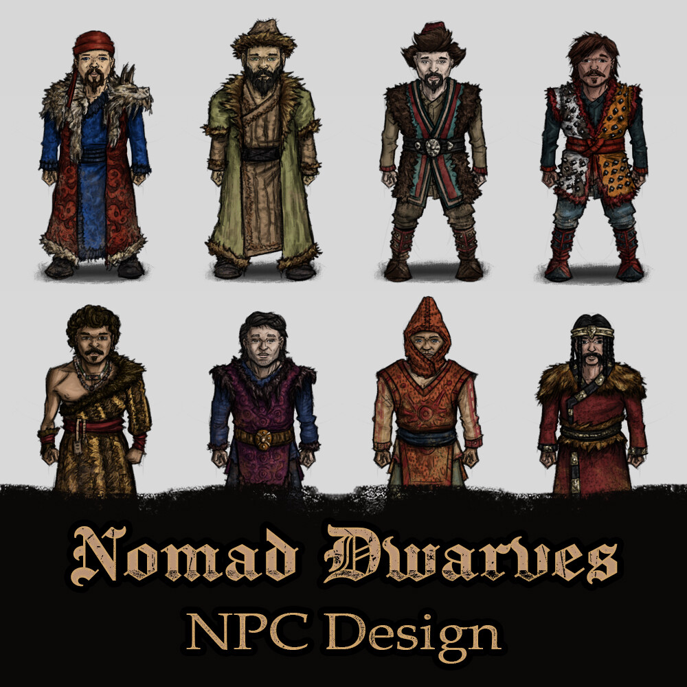 ArtStation - Nomad Dwarves - NPC Design