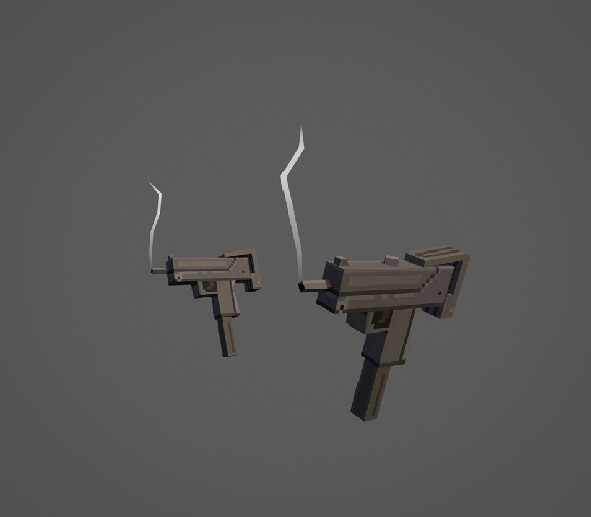 ArtStation - Low poly/pixel art guns vfx