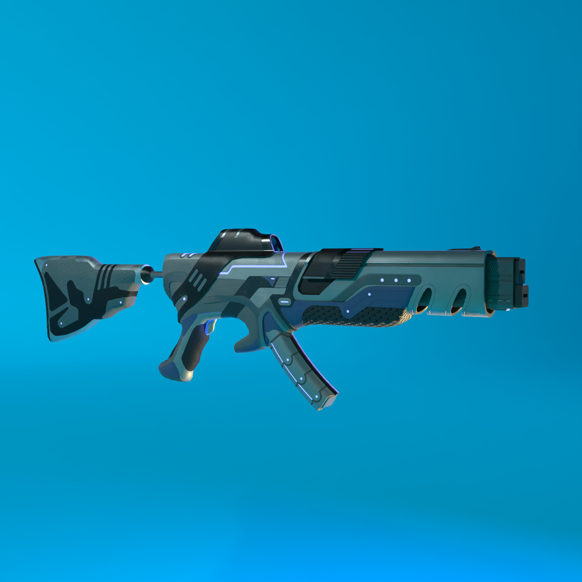 ArtStation - Futuristic rifle