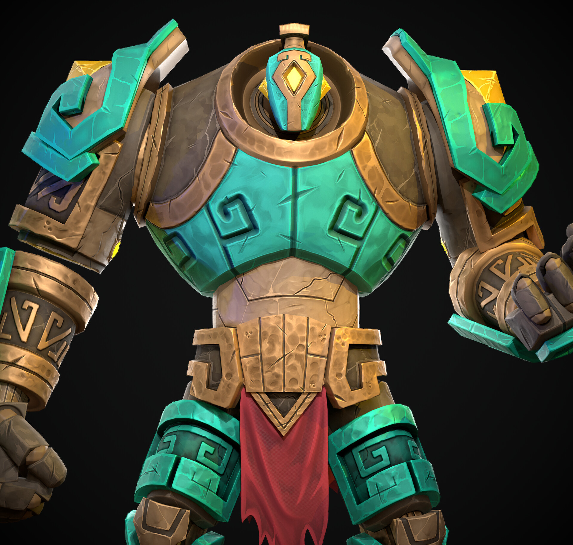 ArtStation - "Aztec Golem" Stylized Game Character