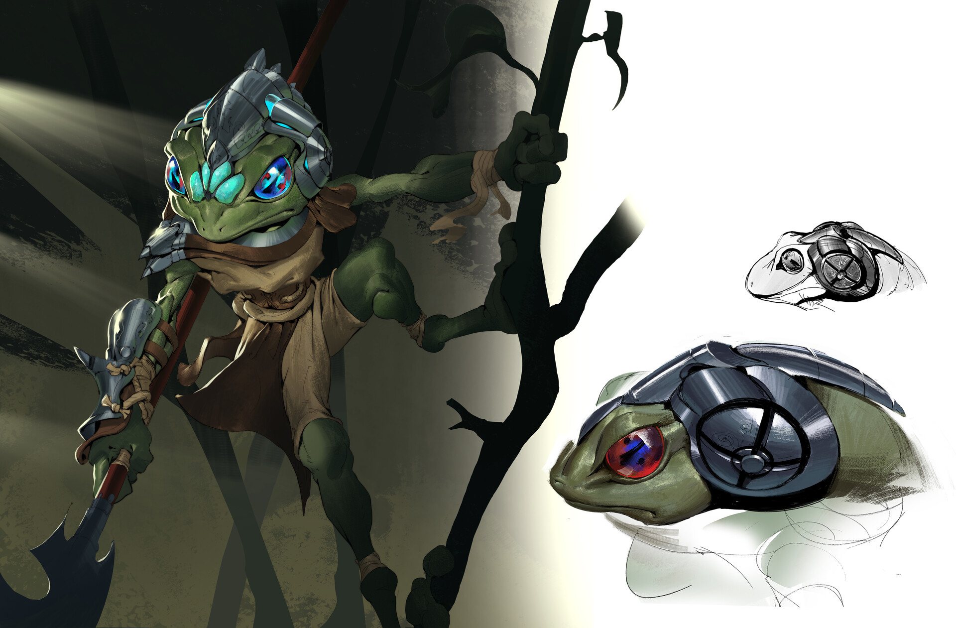 ArtStation - Sentient Frog Warrior