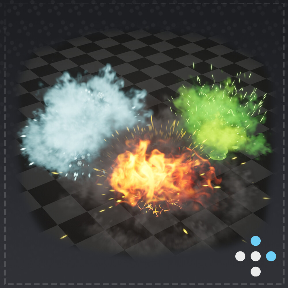 ArtStation - Elemental Grenades - VFX