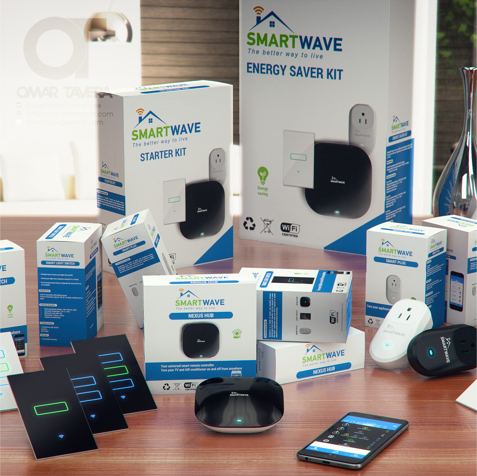 ArtStation - SmartWave product line packshot