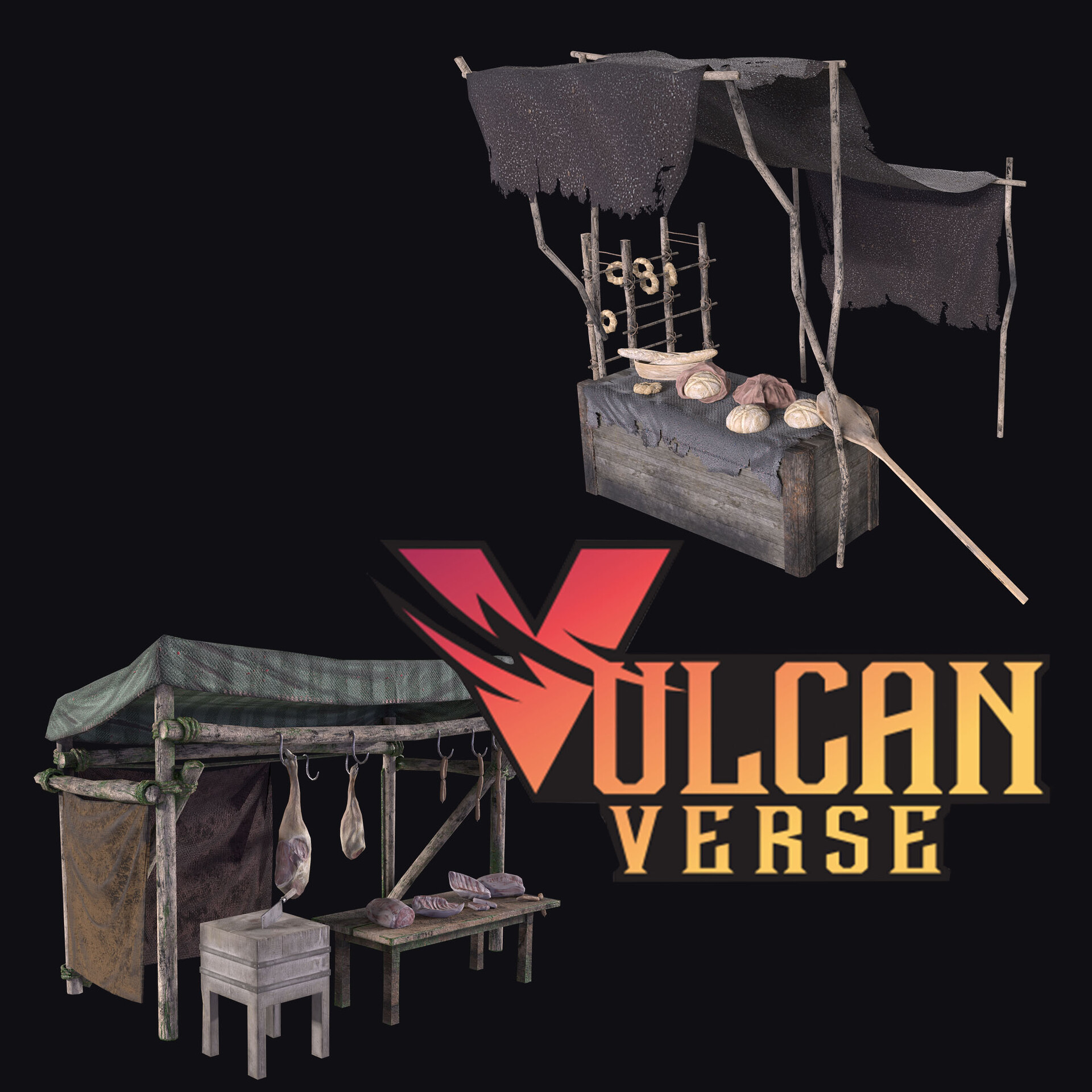 ArtStation - Markets at Vulcan Verse