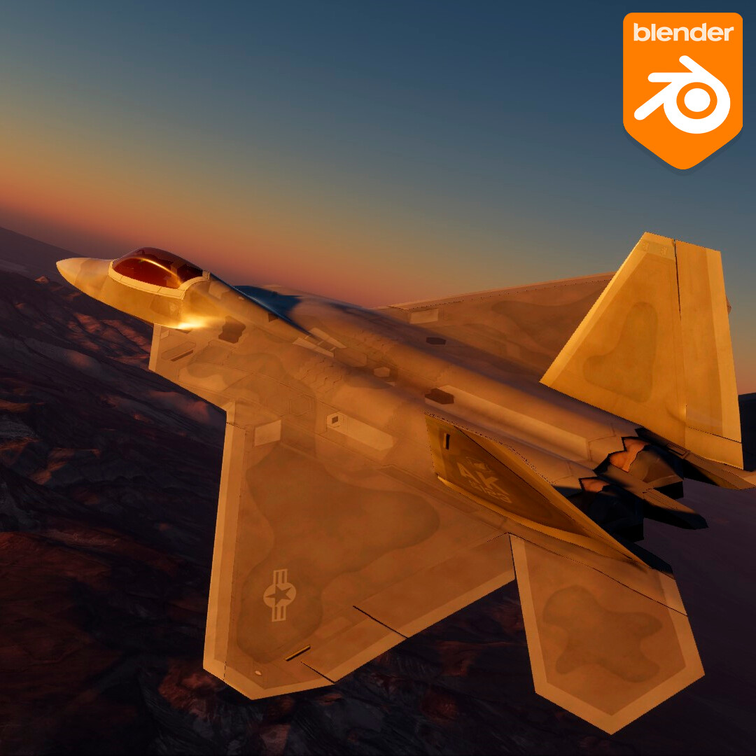 ArtStation - F-22 Raptor