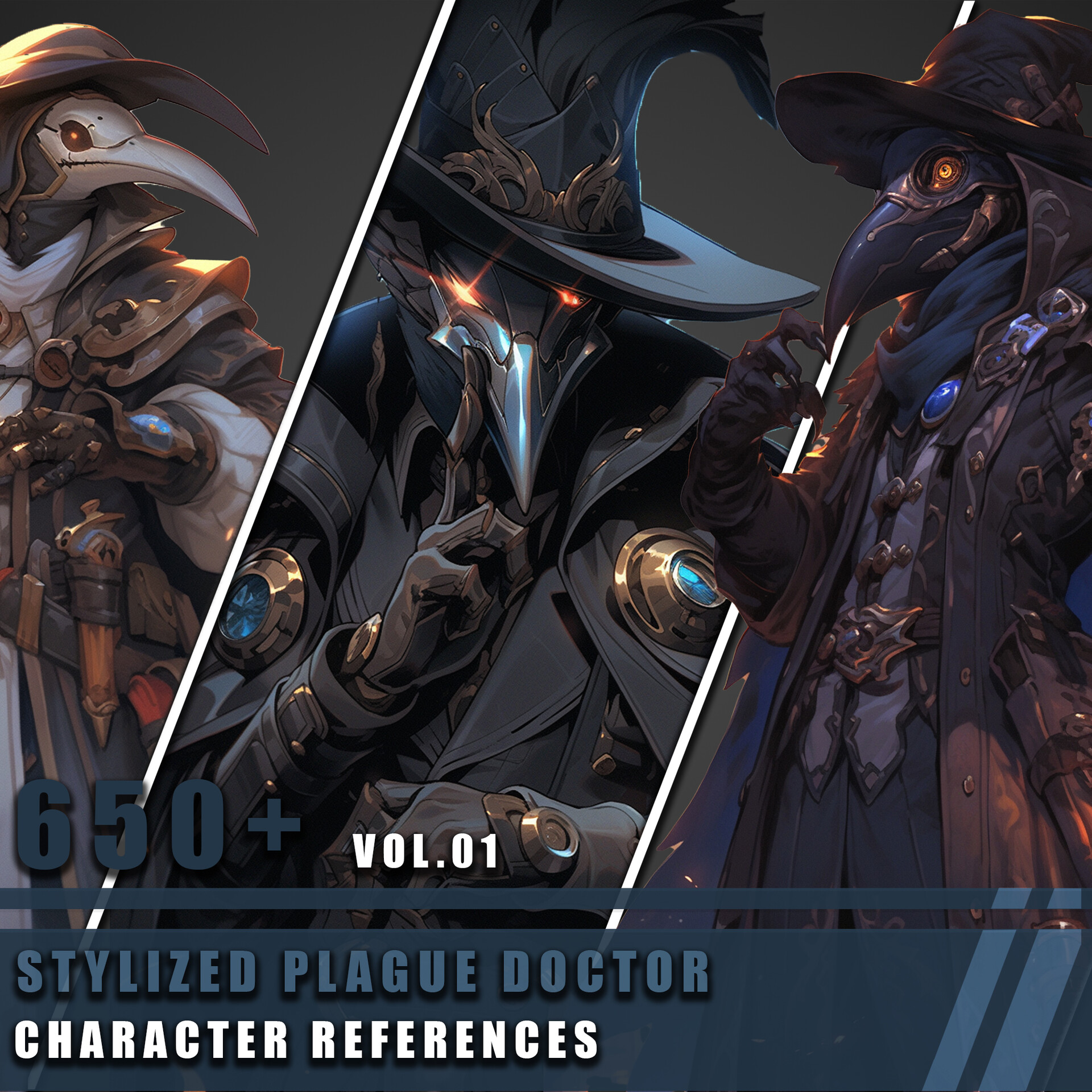 ArtStation - 650+ Stylized Plague Doctor - Character References Vol.01