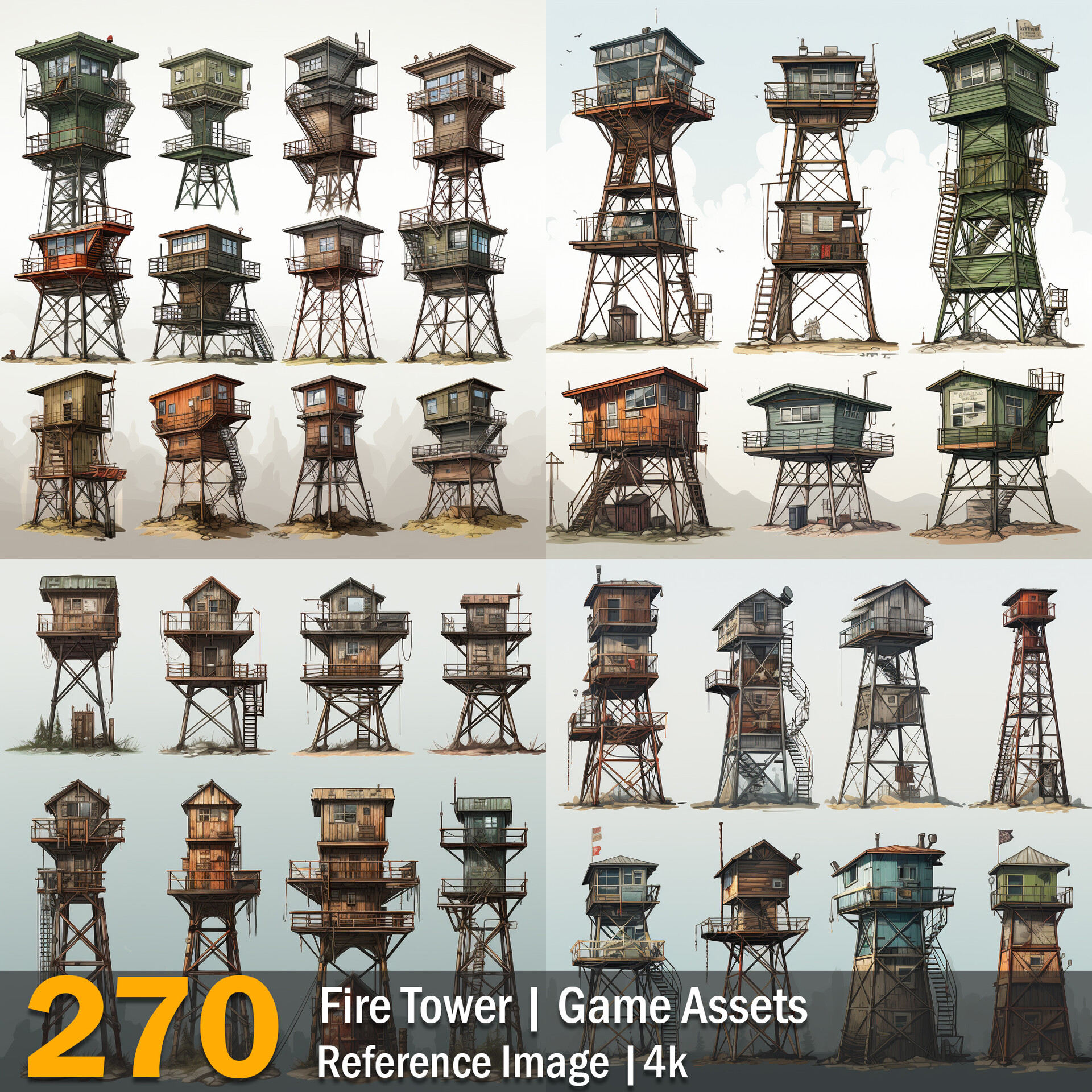 ArtStation - Fire Tower | Game Assets | Reference Images | 4K
