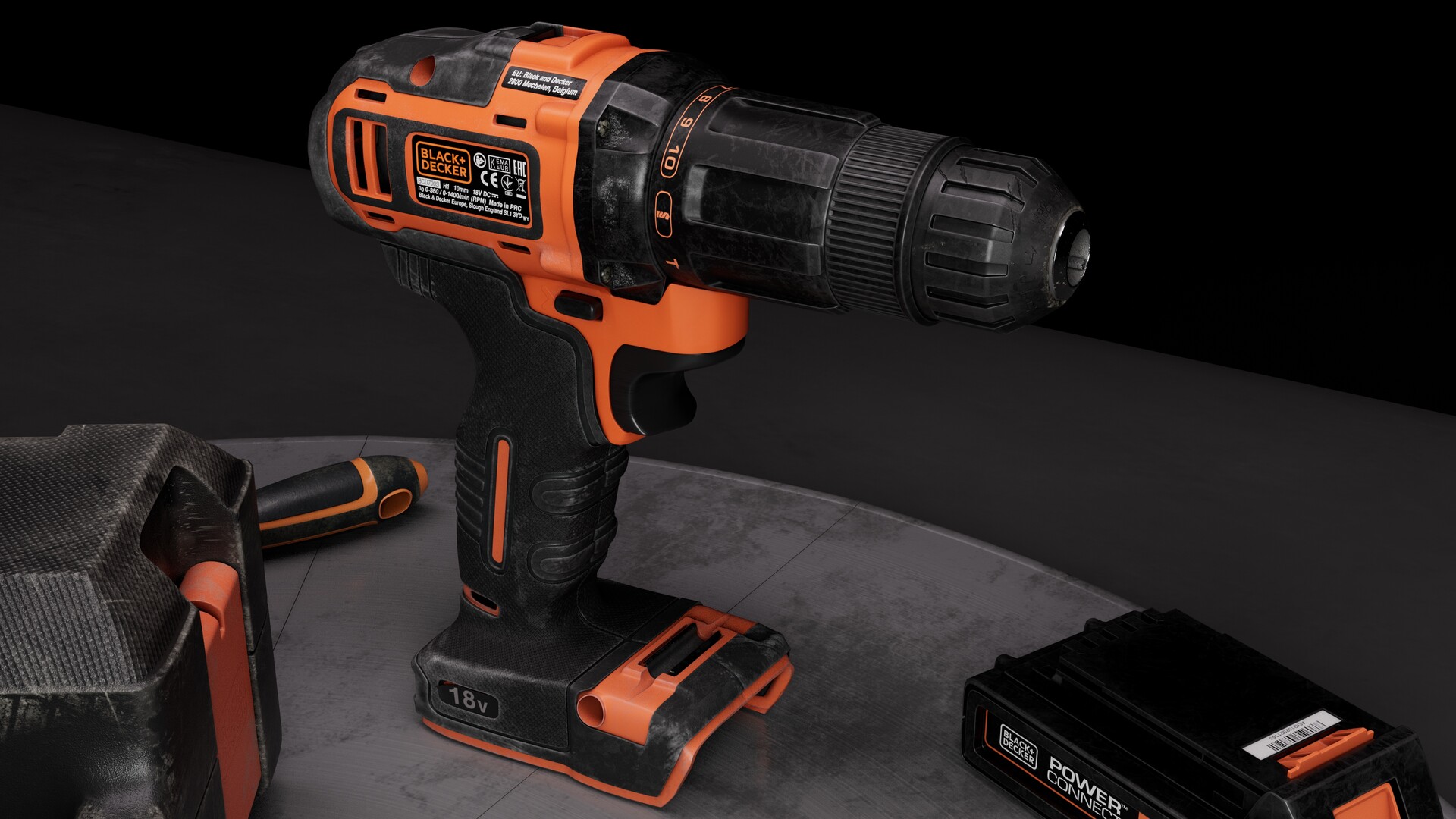 ArtStation - Drill power tool with accessories