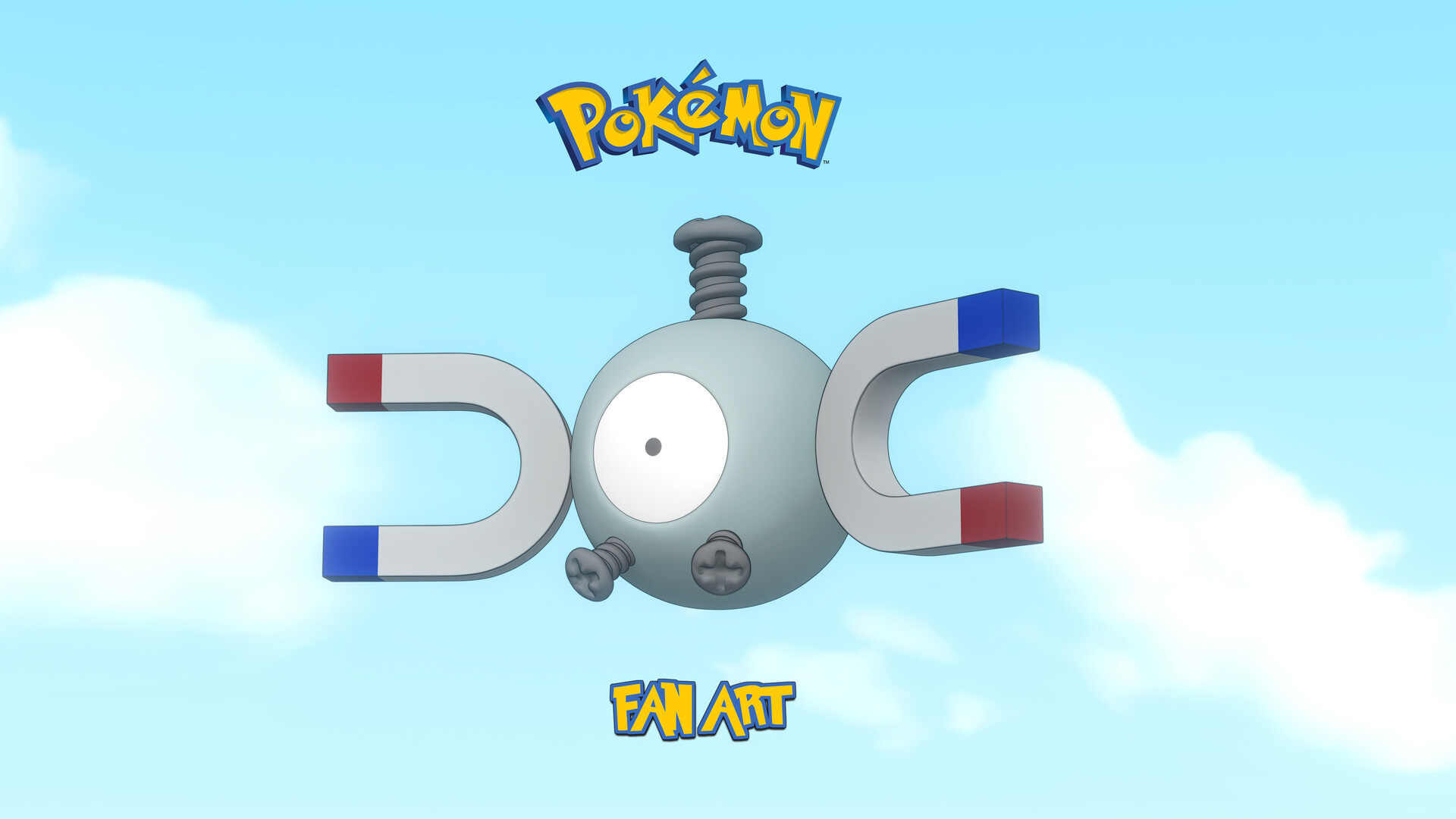 ArtStation - Magnemite fan art (Pokémon)