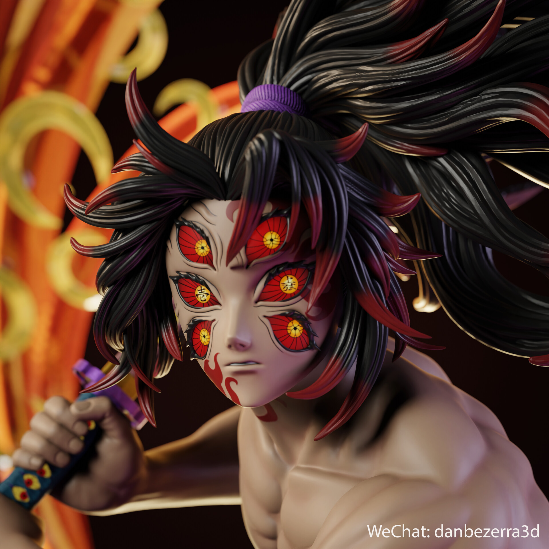ArtStation - Kokushibo - Demon Slayer