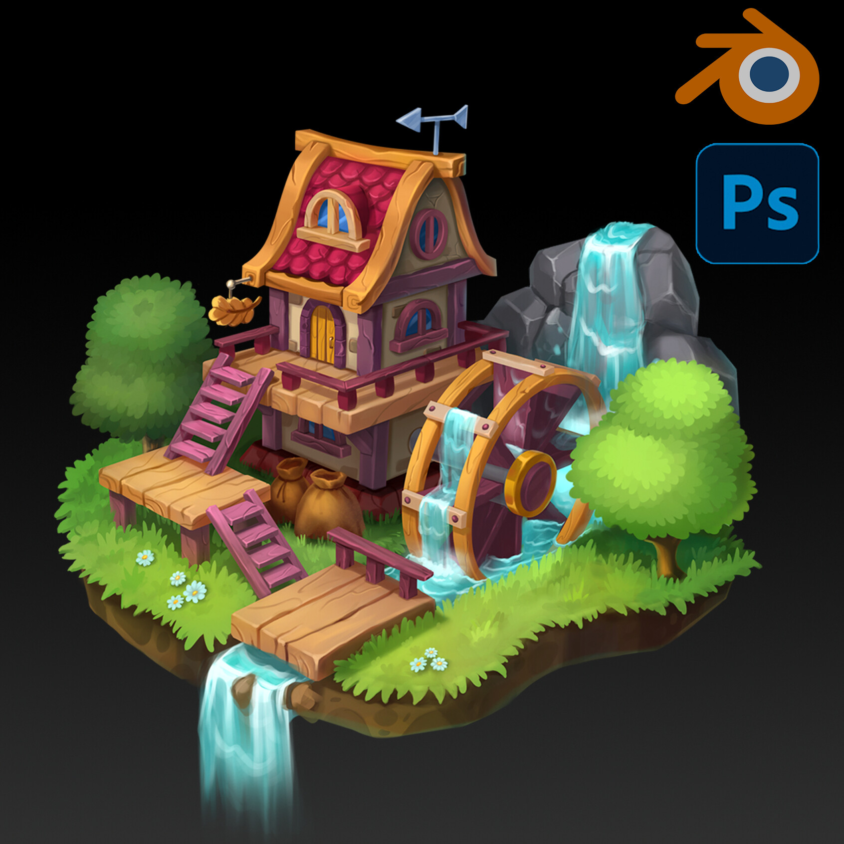 ArtStation - Water mill