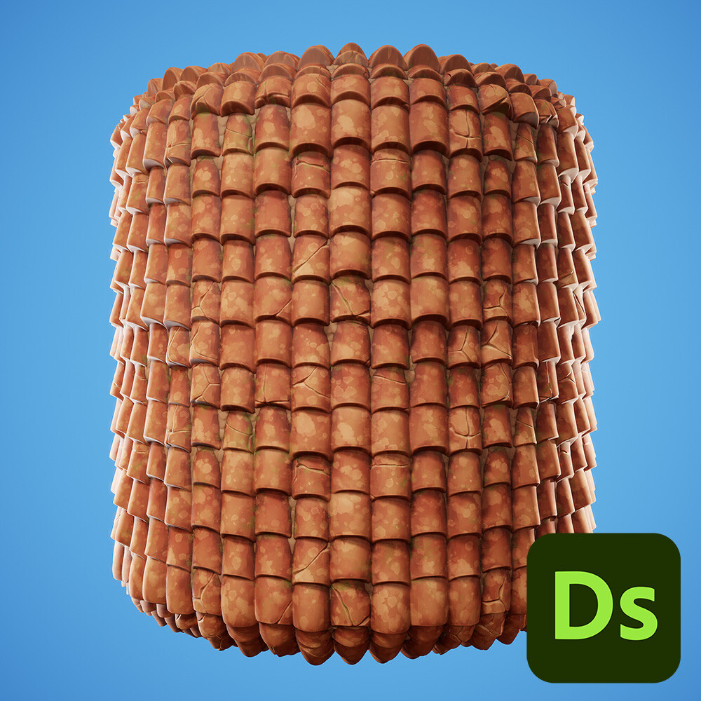 ArtStation - Stylized Roof Tiles